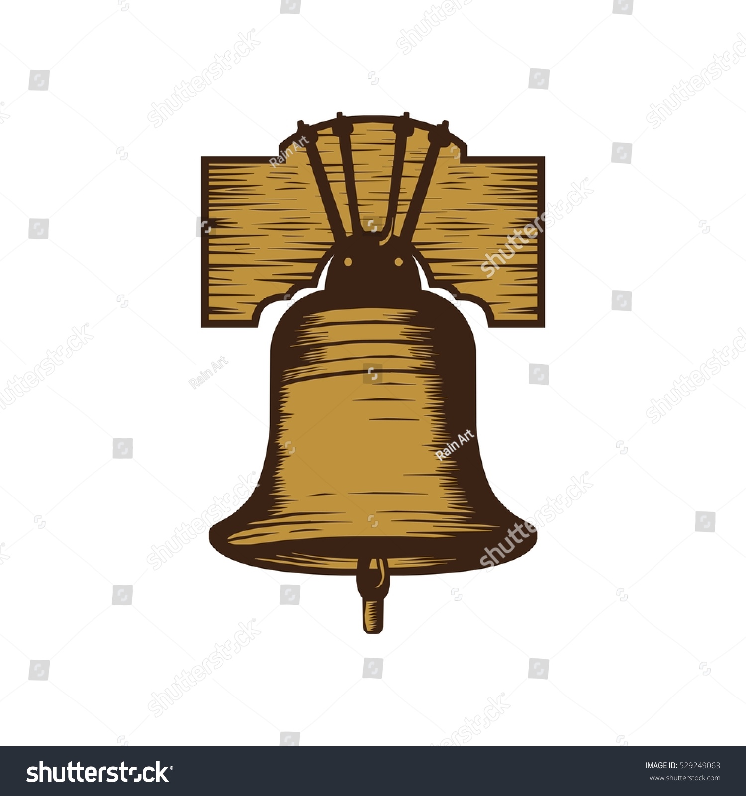 Liberty Bell Illustration Vector Stock Vector (Royalty Free) 529249063