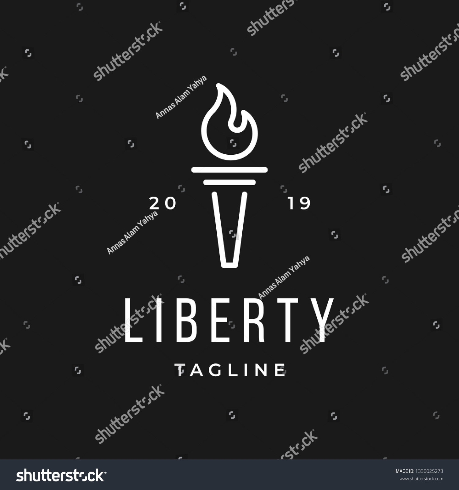 Liberty Torch Logo Design Template Stock Vector (Royalty Free ...