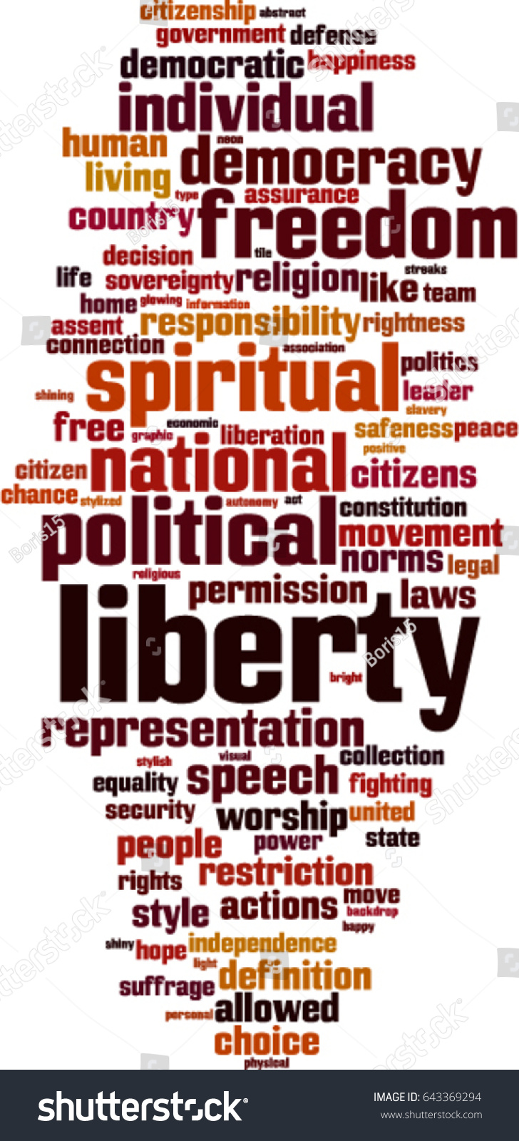 Liberty Word Cloud Concept Vector Illustration Stock Vector (Royalty ...