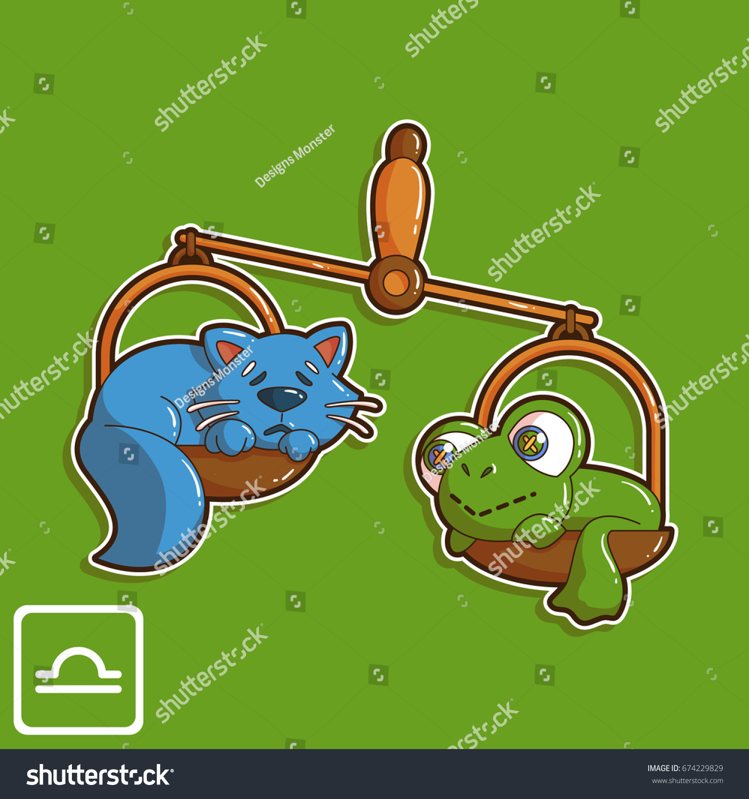 Libra Zodiac Vector Cartoon Stock Vector (Royalty Free) 674229829 ...