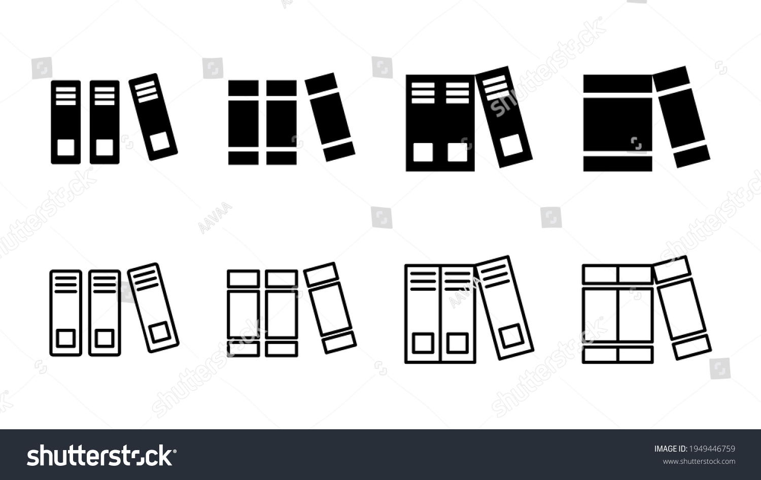 Library Icon Set Education Icon Vector Stock Vector (Royalty Free ...
