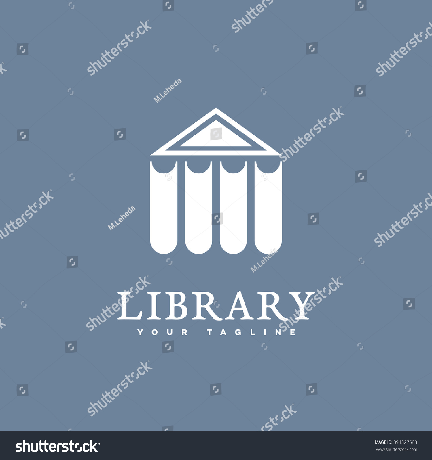 Library Logo Template Design Vector Illustration Stock Vector (Royalty ...