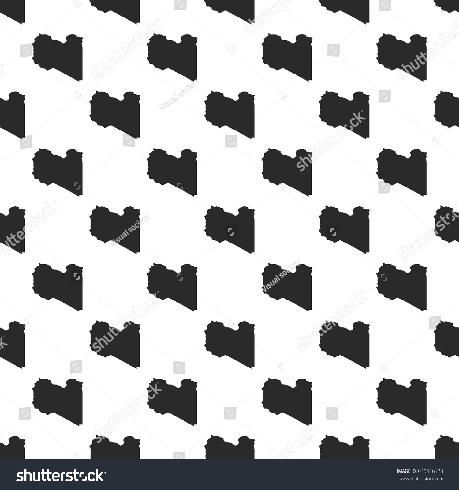 Libya Map Seamless Pattern Isolated On Stock Vector (Royalty Free ...