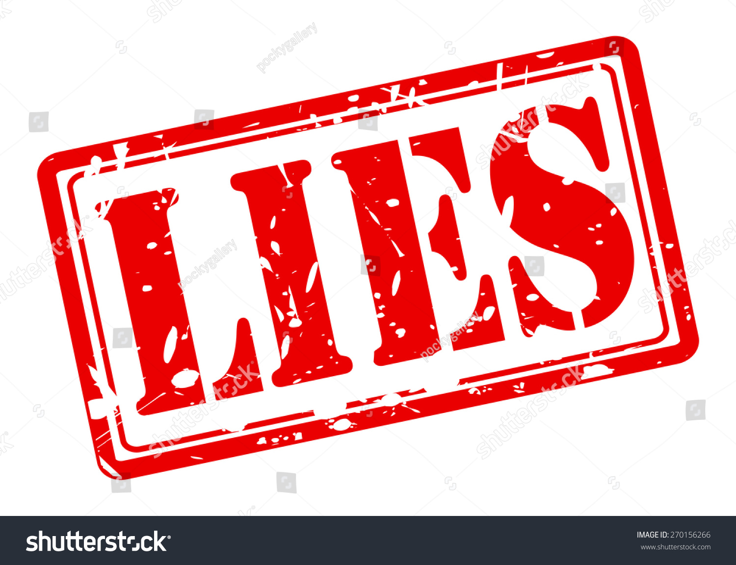 Lies Red Stamp Text On White Stock Vector Royalty Free 270156266