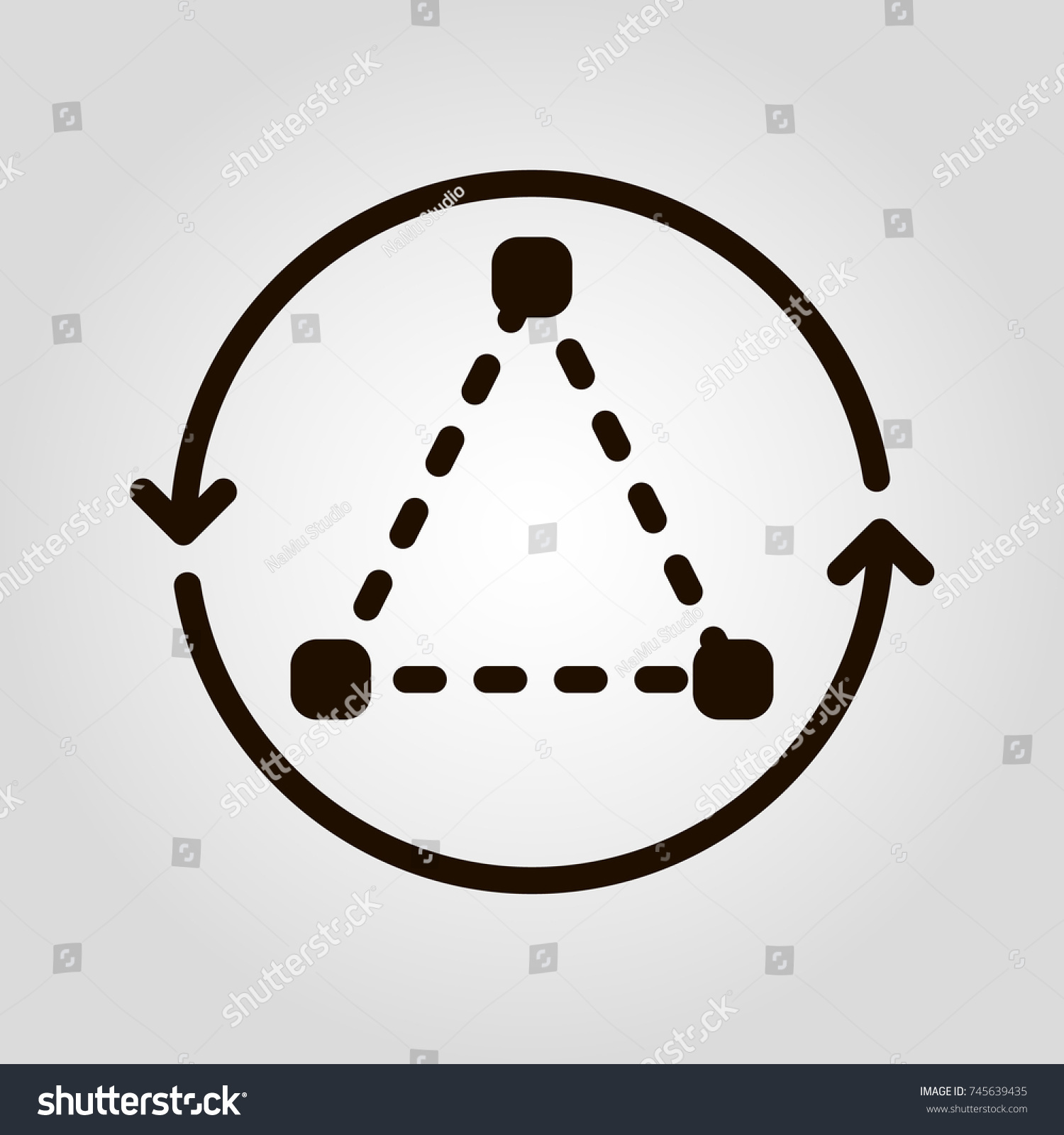 Life Cycle Atom Arrows Isolated Flat Stock Vector (Royalty Free) 745639435