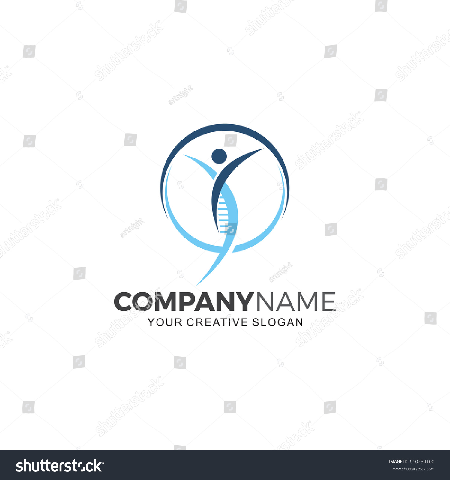 Life Dna Logo Vector Illustration Stock Vector (Royalty Free) 660234100 ...