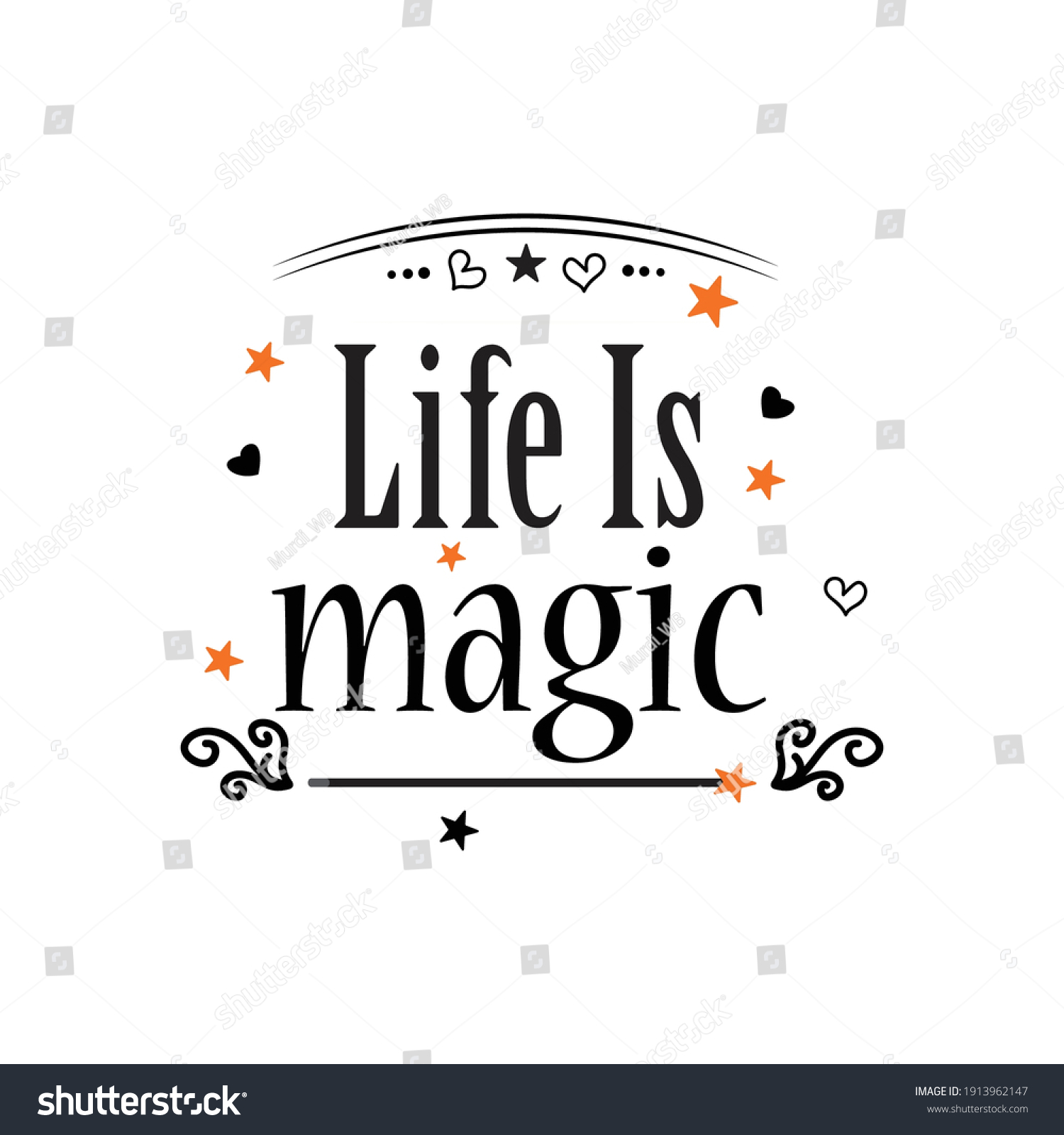 Life Magic Vector Quote Collection Stock Vector (Royalty Free) 1913962147