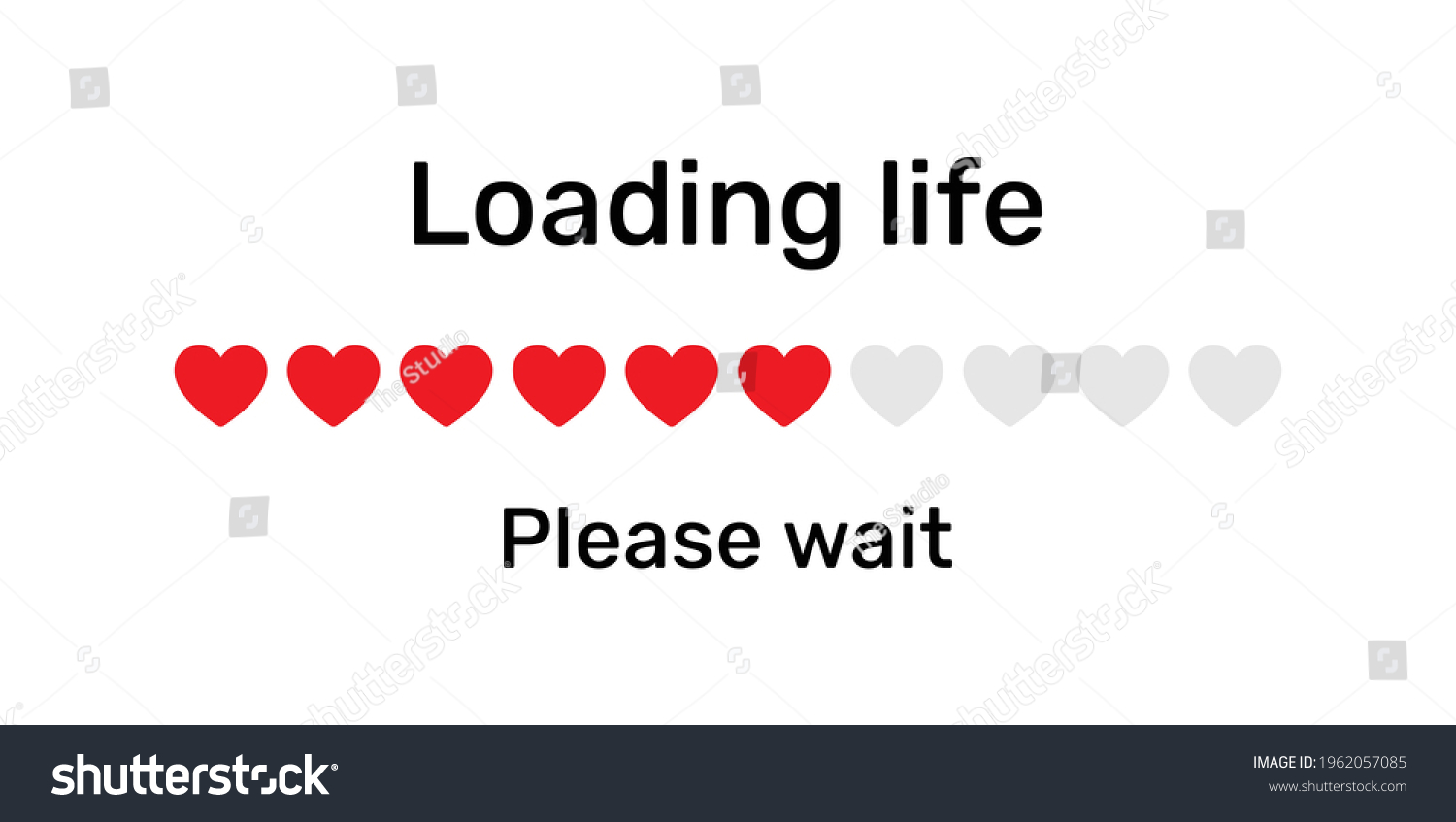 Life Loading Heart Vector Illustration Stock Vector (Royalty Free ...