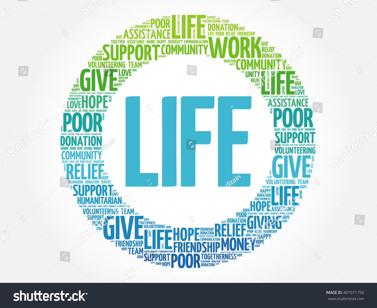 Life Word Cloud Collage Concept Background Stock Vector (Royalty Free ...