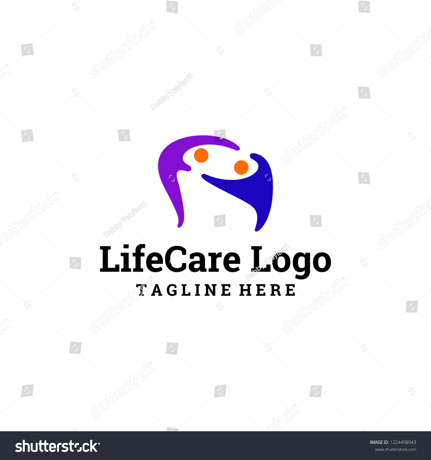 Lifecare Logo Design Stock Vector (Royalty Free) 1224498943