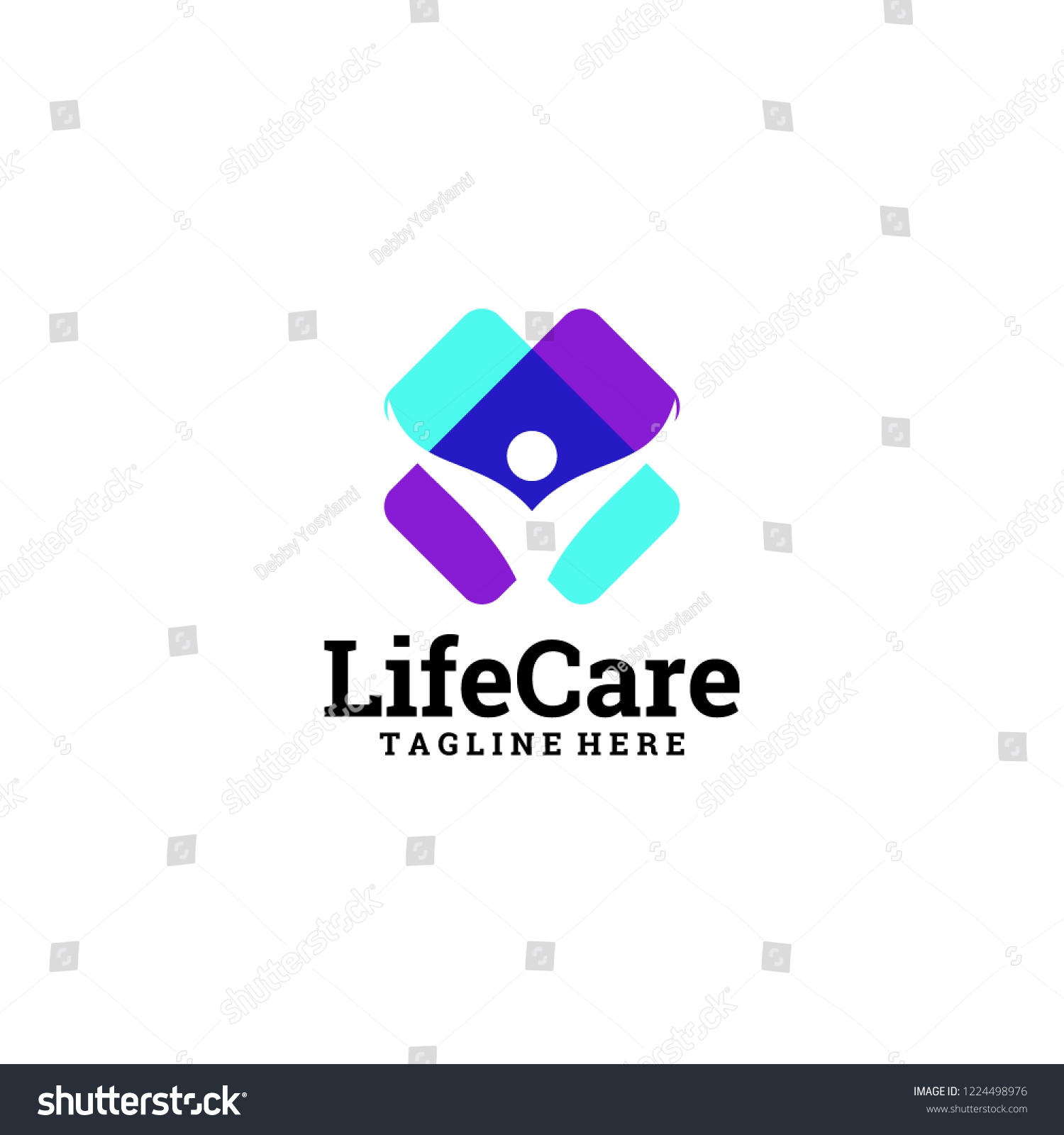 Lifecare Logo Design Stock Vector (Royalty Free) 1224498976