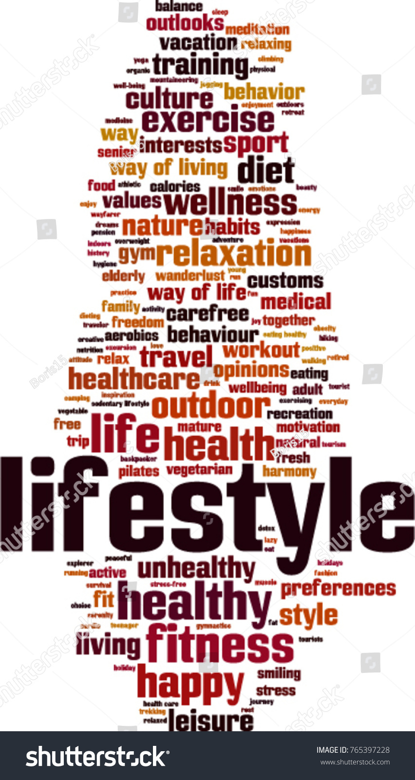 Lifestyle Word Cloud Concept Vector Illustration Stock Vector (Royalty ...