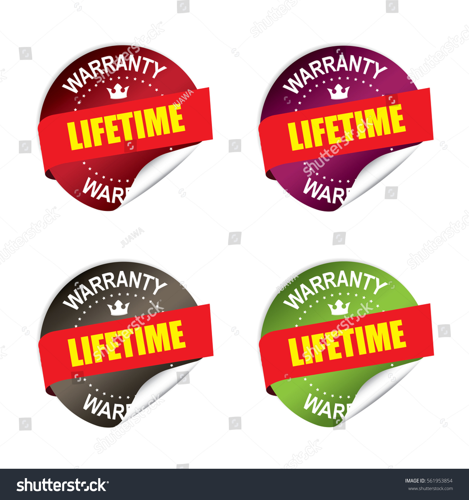 Lifetime Round Stickersvector: vector de stock (libre de regalías ...