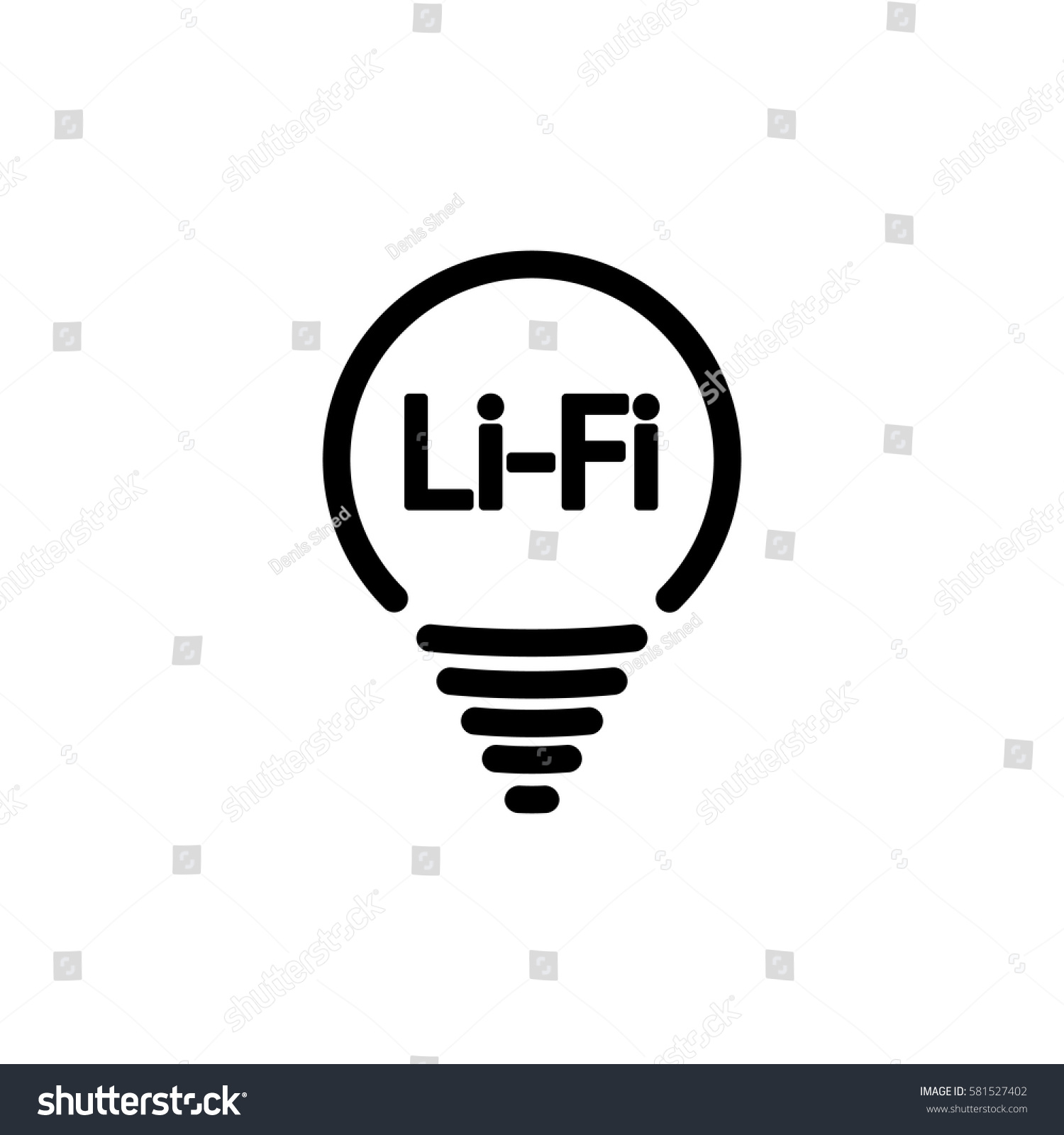 Lifi Icon Flat Design Template Vector Stock Vector (Royalty Free) 581527402