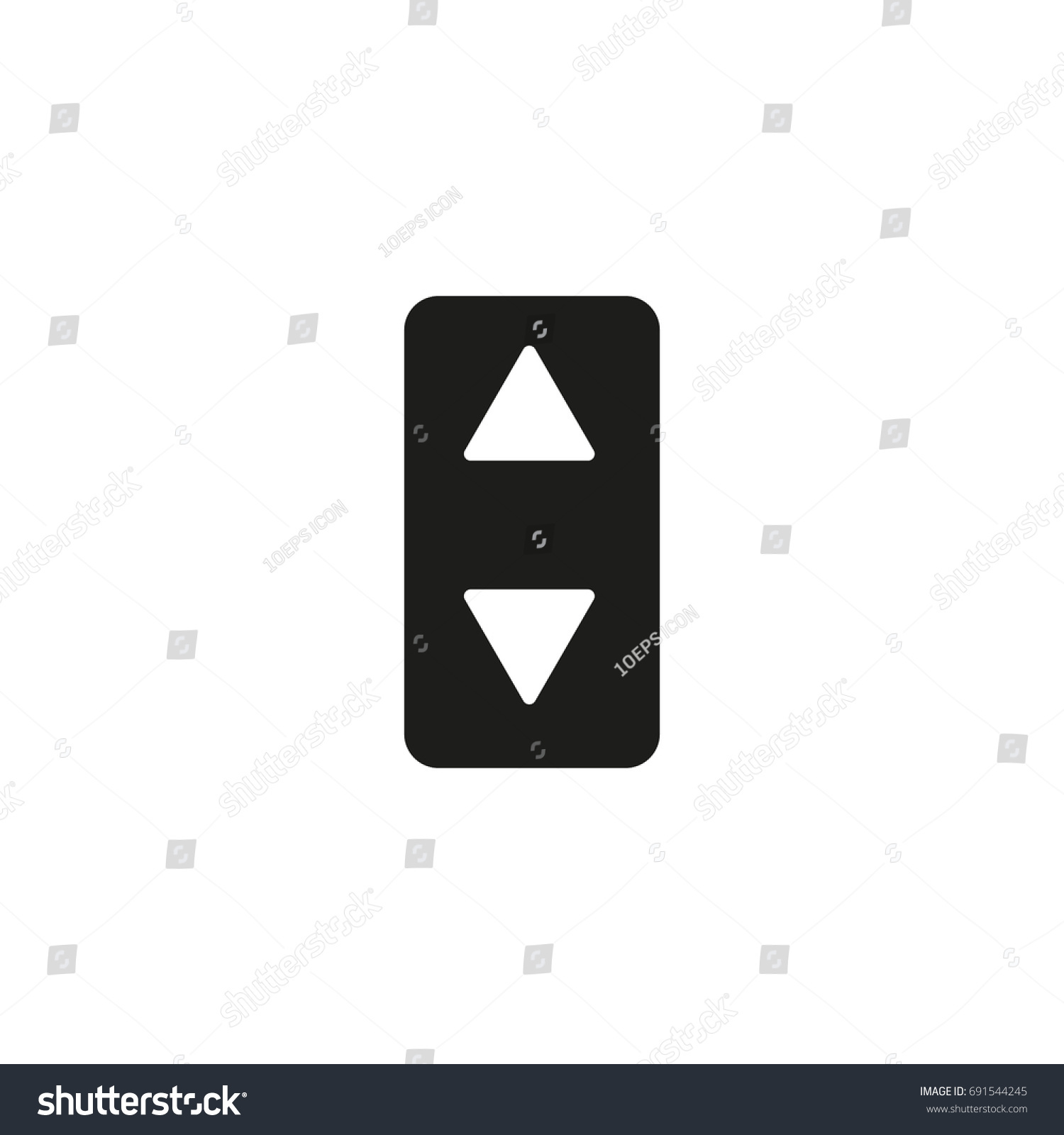 Lift Button Iconvector Illustrationeps10 Stock Vector (Royalty Free ...