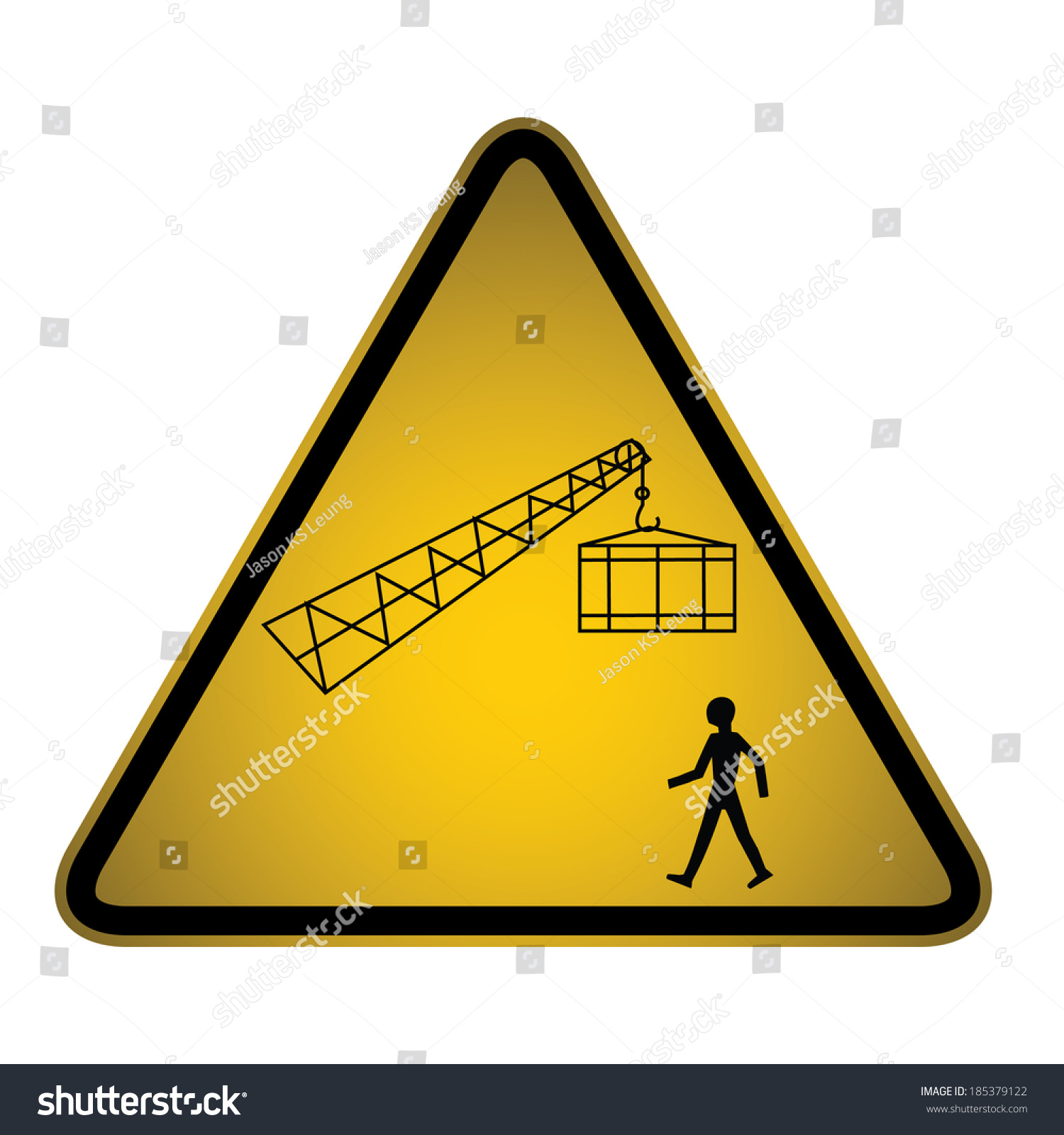 Lift Work Warning Sign Vector Stock Vector (Royalty Free) 185379122 ...
