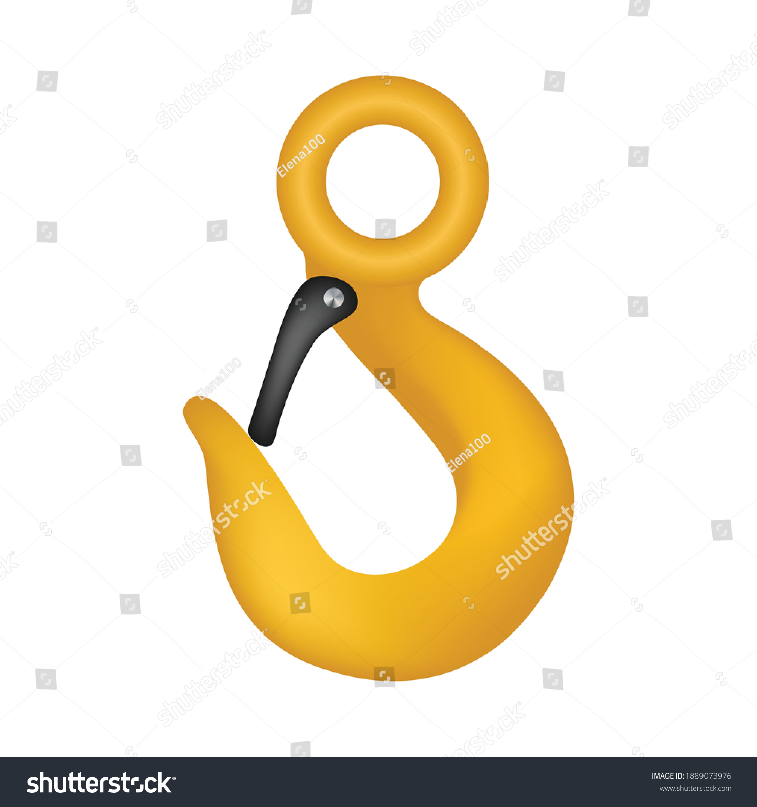 Lifting Hook Hoist Hook Vector Illustration: เวกเตอร์สต็อก (ปลอดค่า ...