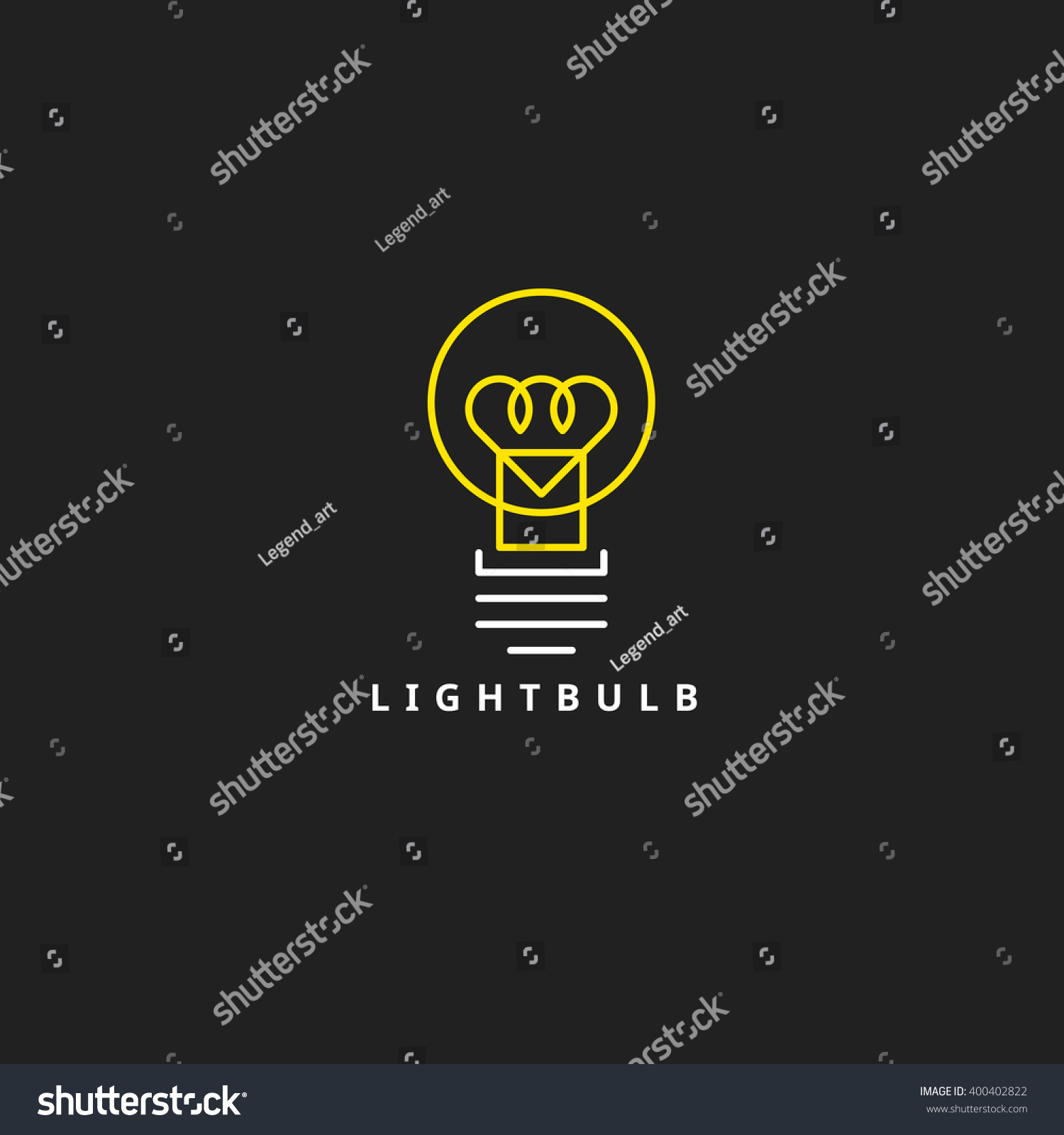 Light Bulb Line Vector Logo Template Stock Vector (Royalty Free ...