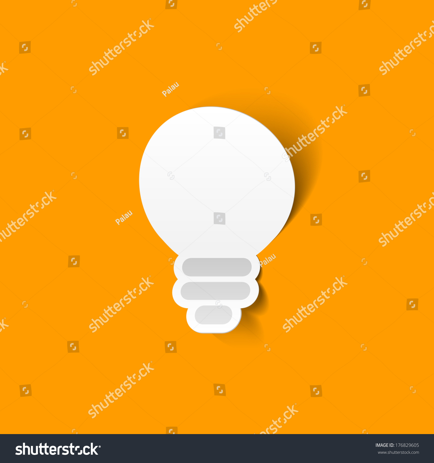 Light Bulb Vector Sticker Stock Vector 176829605 - Shutterstock
