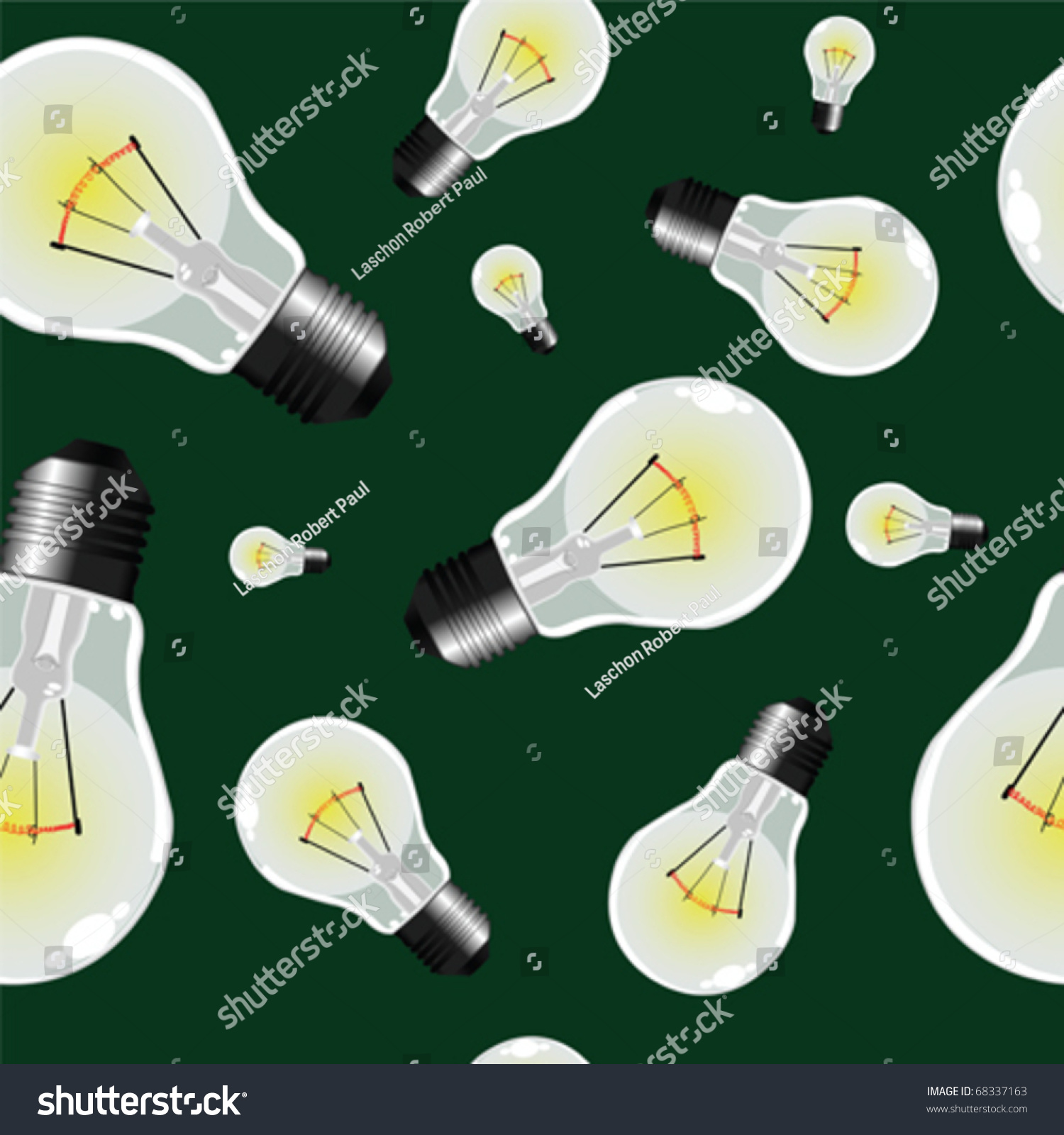 Light Bulbs Seamless Texture Abstract Pattern Stock Vector (Royalty ...