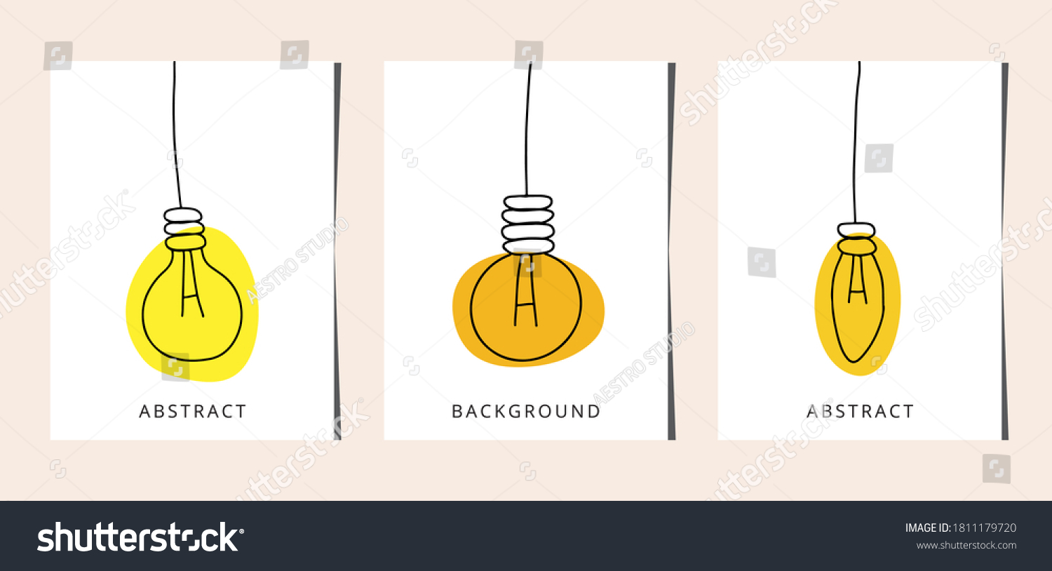 Light Continuous One Line Drawing Light Stock Vector (Royalty Free ...