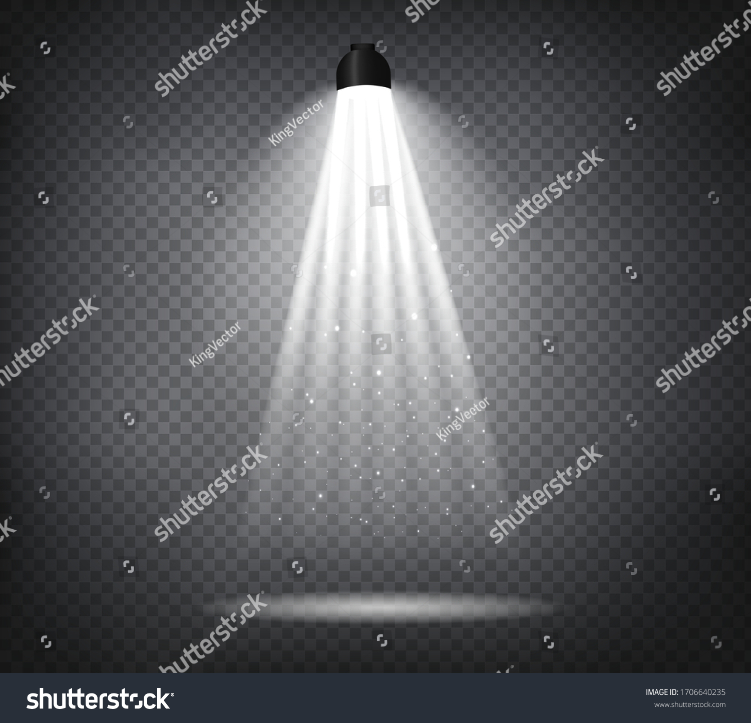 Light Effect Spotlight Transparent Background Spotlight Stock Vector ...