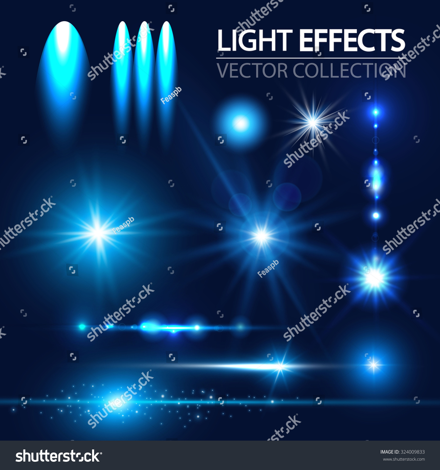 Light Effects Collection Vector Illustration Stock Vector (Royalty Free ...