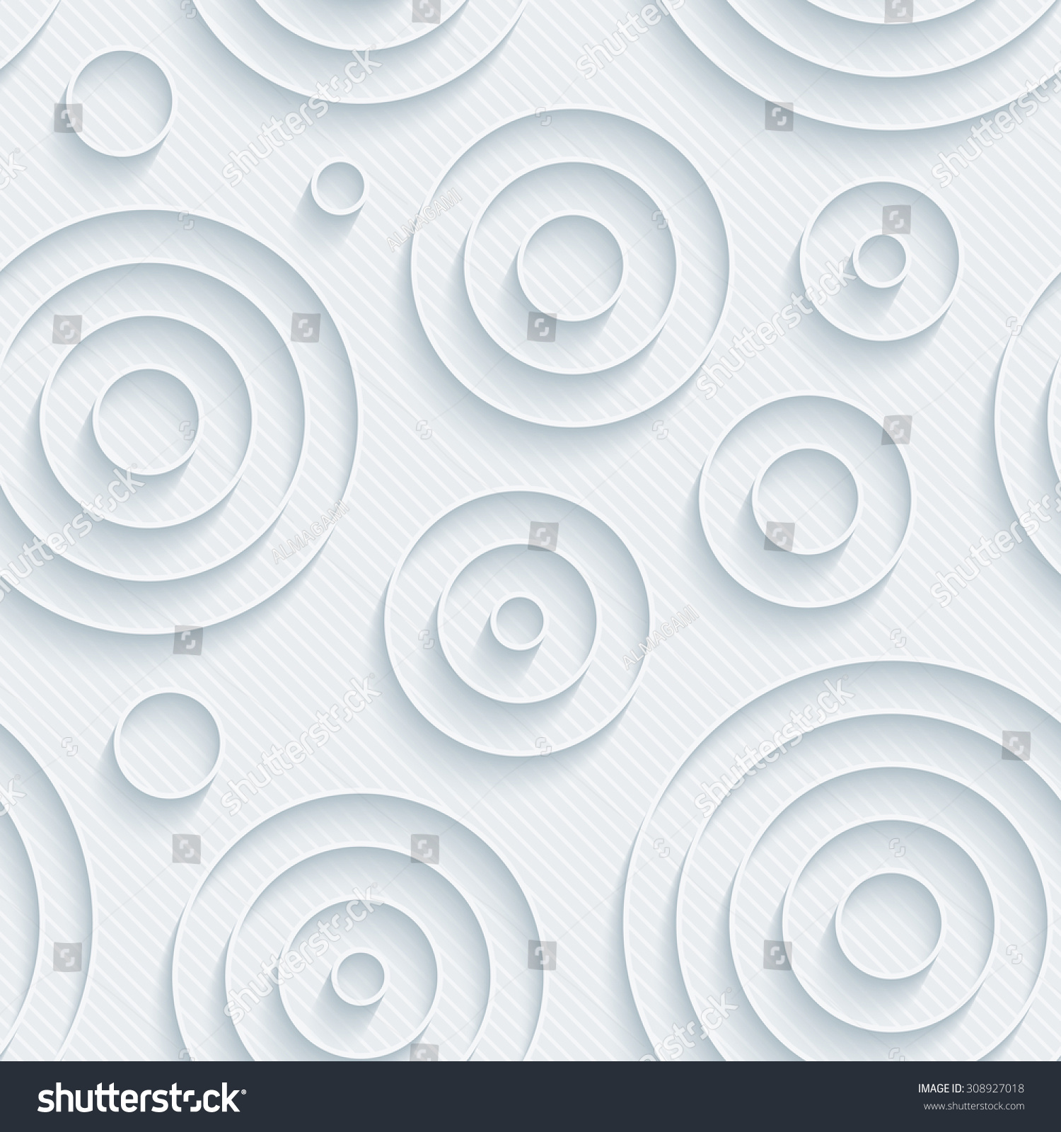 Light Gray Circles Walpaper 3d Seamless Stock Vector (Royalty Free ...