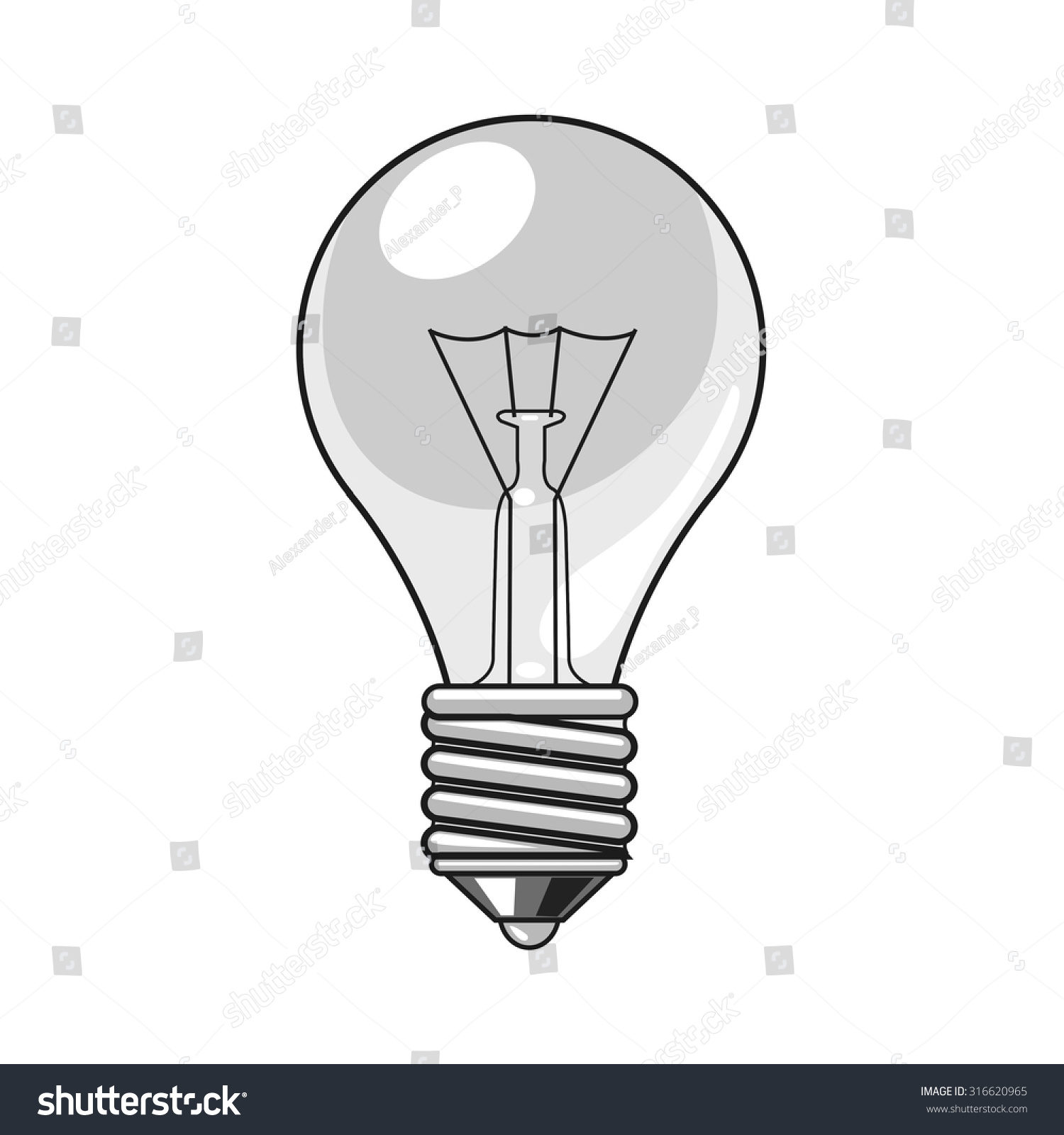 Lightbulb Cartoon Vector Illustration Educational Game Stock Vector ...