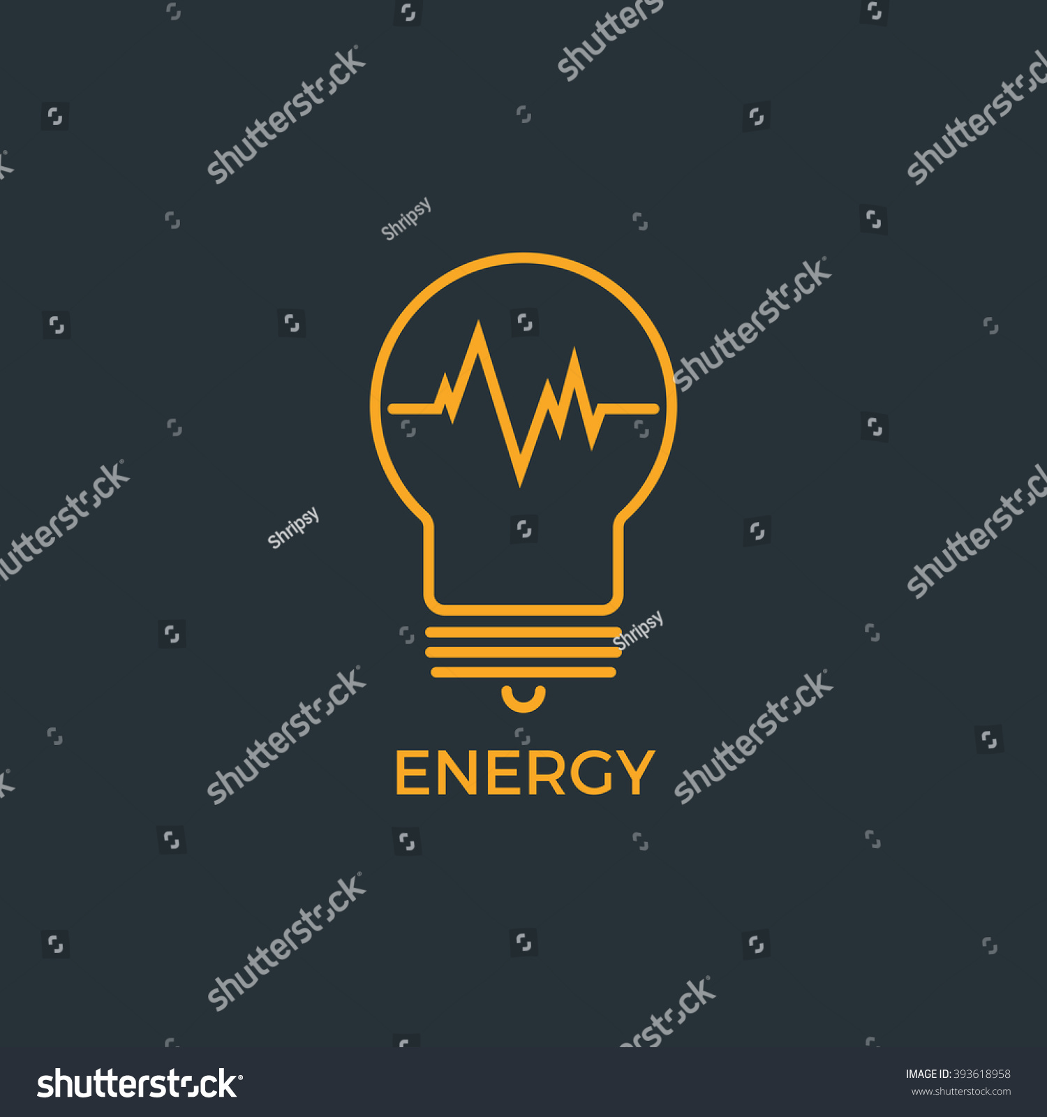 Lightbulb Logo Vector Illustration Lightbulb Pulse Stock Vector ...