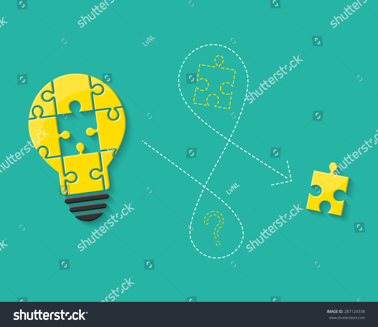 Lightbulb Missing Puzzle Piece Idea Solution Stock Vector (Royalty Free ...
