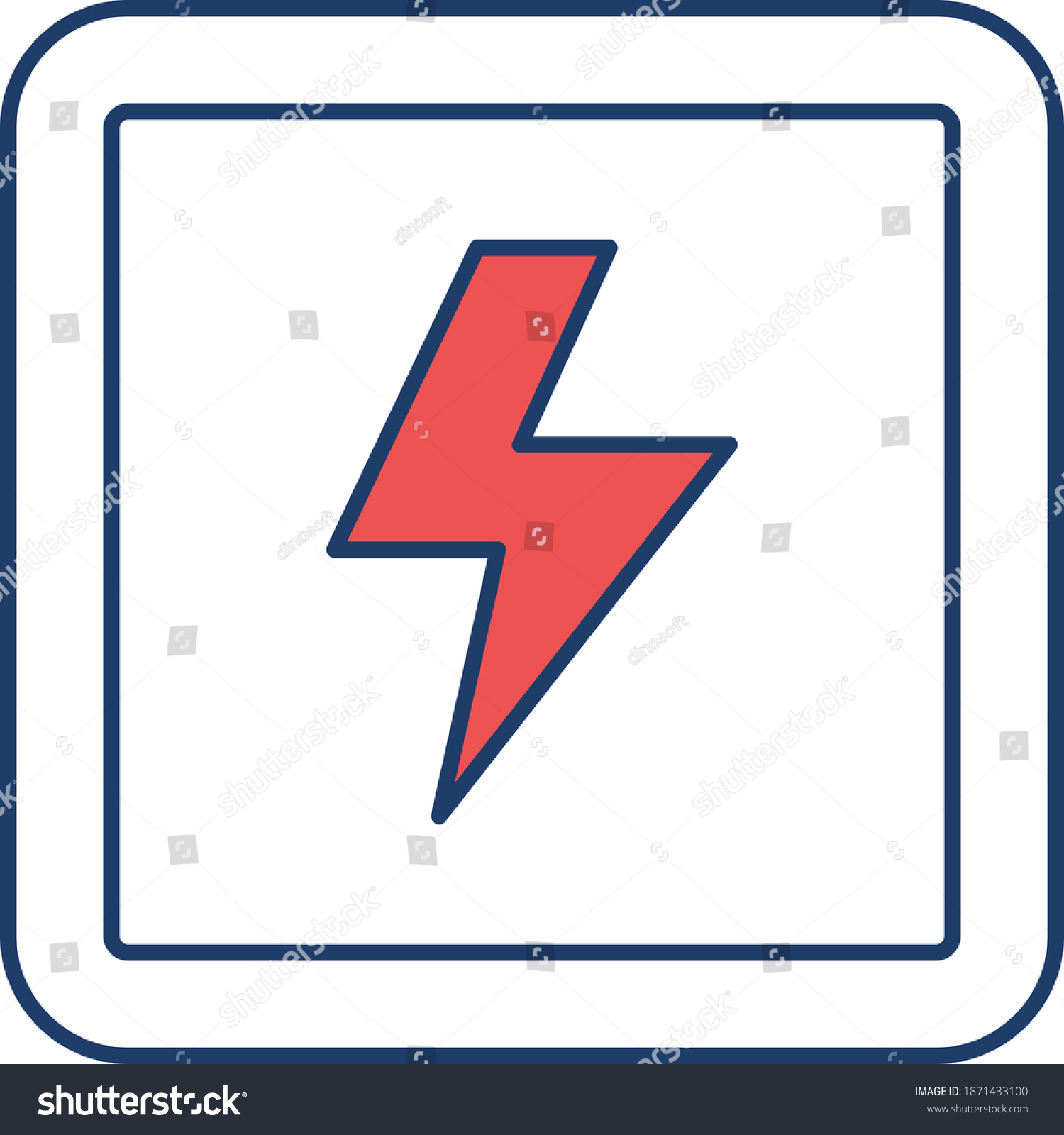Lightening Bolt Flash Vector Icon Stock Vector (Royalty Free ...