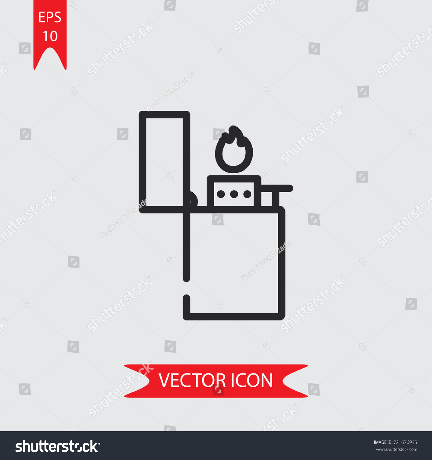 Lighter Vector Icon Illustration Symbol Stock Vector (Royalty Free ...