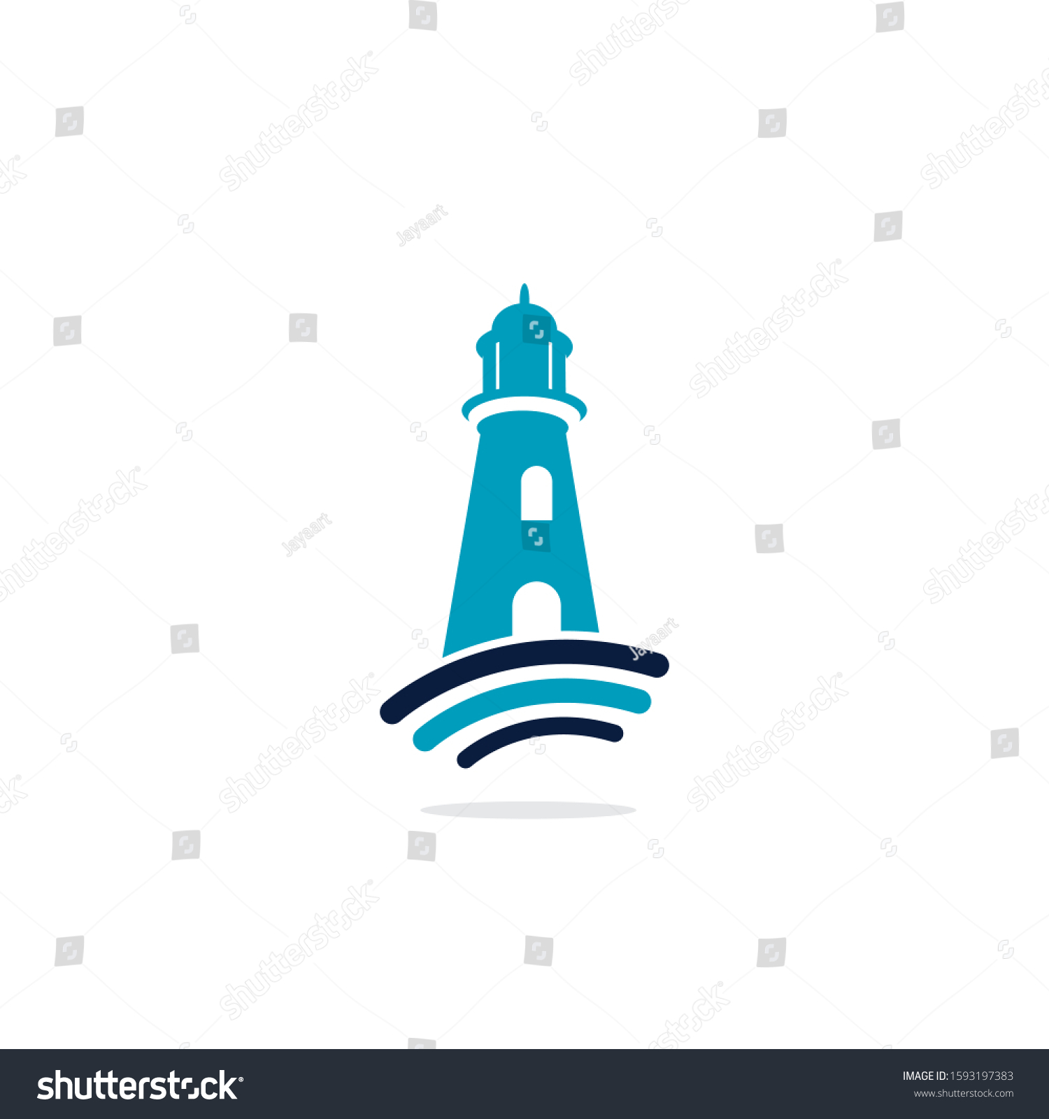 Lighthouse Communication Technology Logo Design Stock Vector (Royalty ...