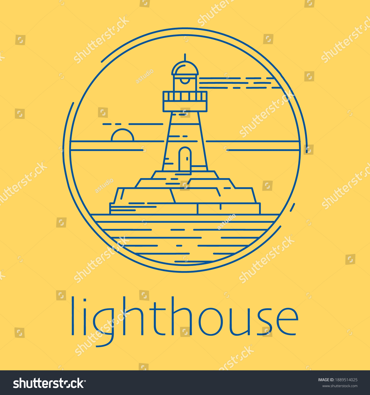 Lighthouse Concept Logo Abstract Vector Illustration Stock Vector ...