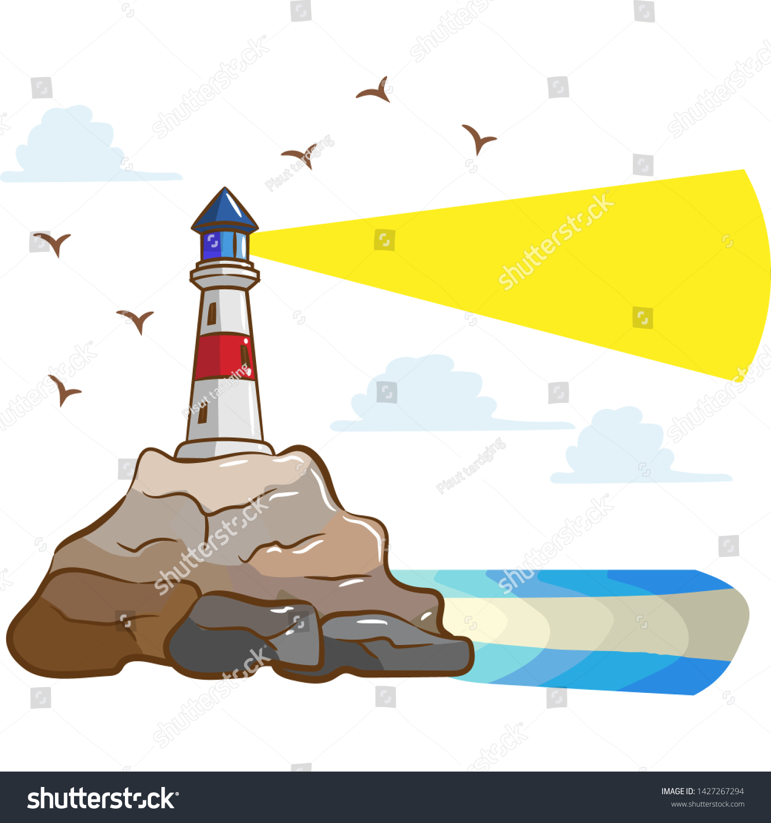 Lighthouse Vector Graphic Clipart Design Stock Vector (Royalty Free ...