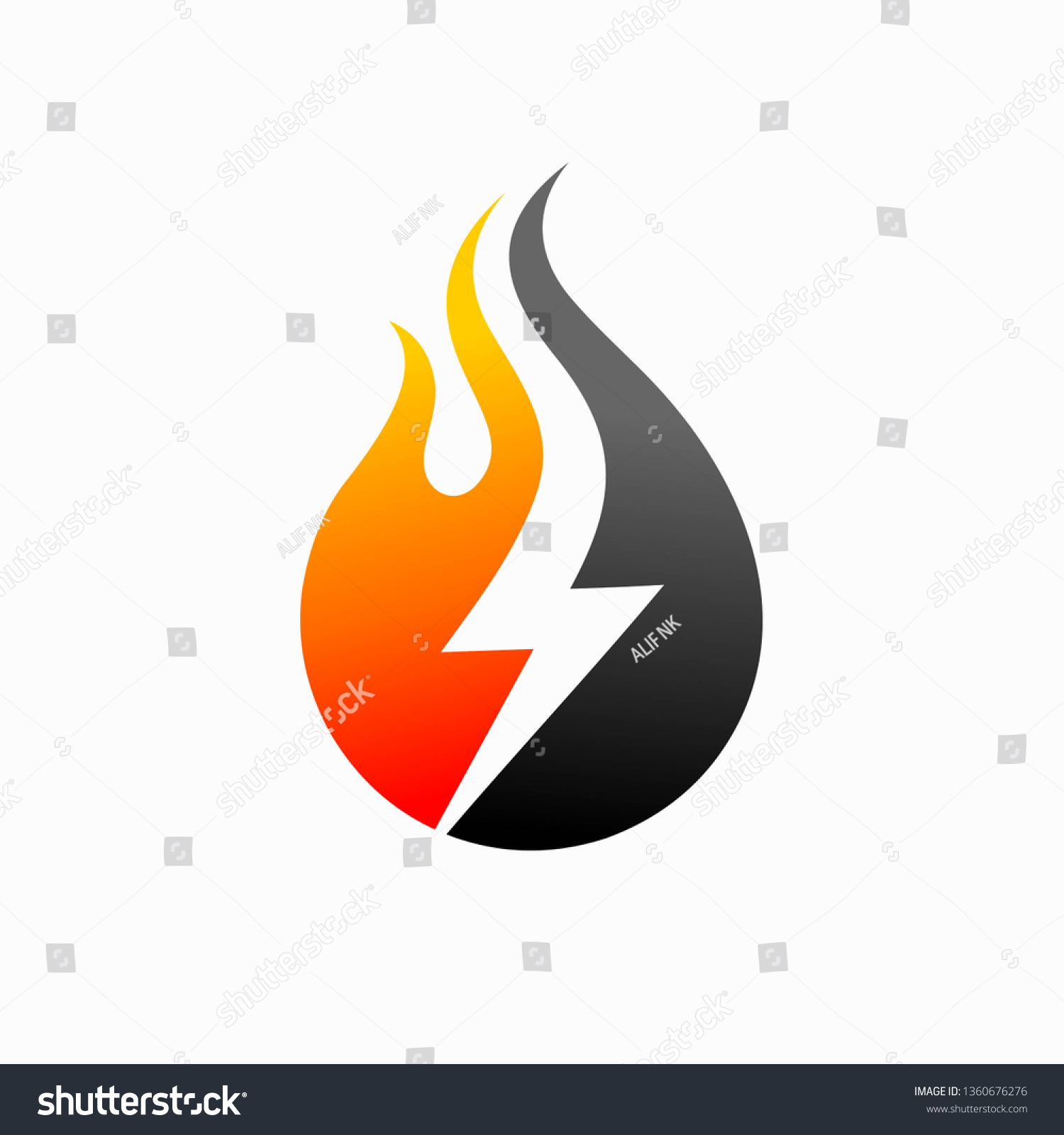 Lightning Fire Logo: เวกเตอร์สต็อก (ปลอดค่าลิขสิทธิ์) 1360676276 ...
