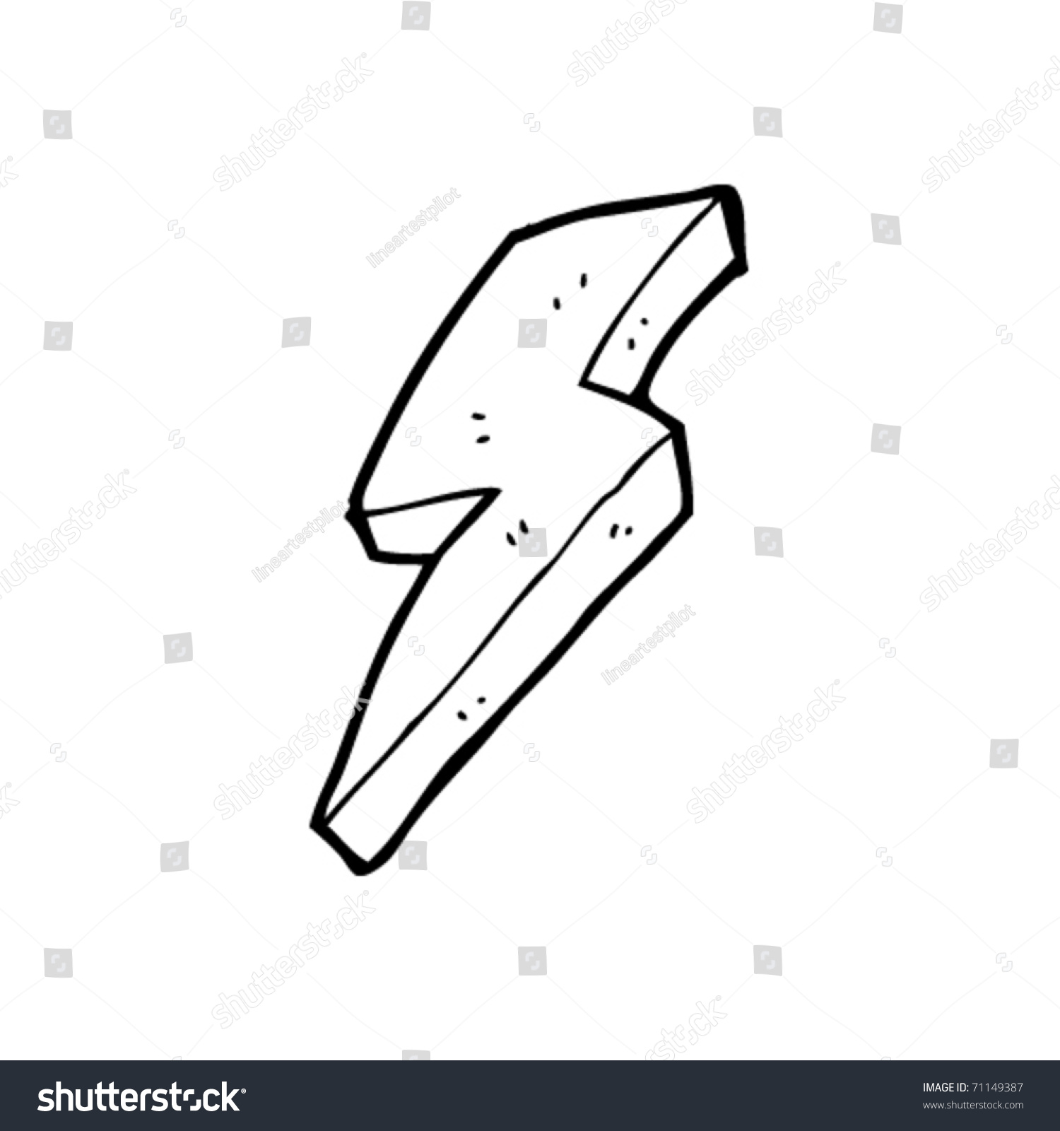 Lightning Bolt Cartoon Stock Vector (Royalty Free) 71149387