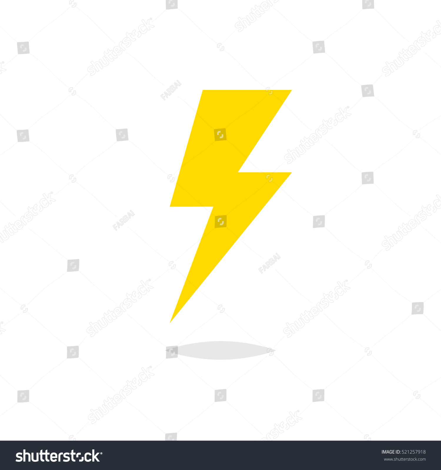 Lightning Bolt Icon Vector Stock Vector (Royalty Free) 521257918