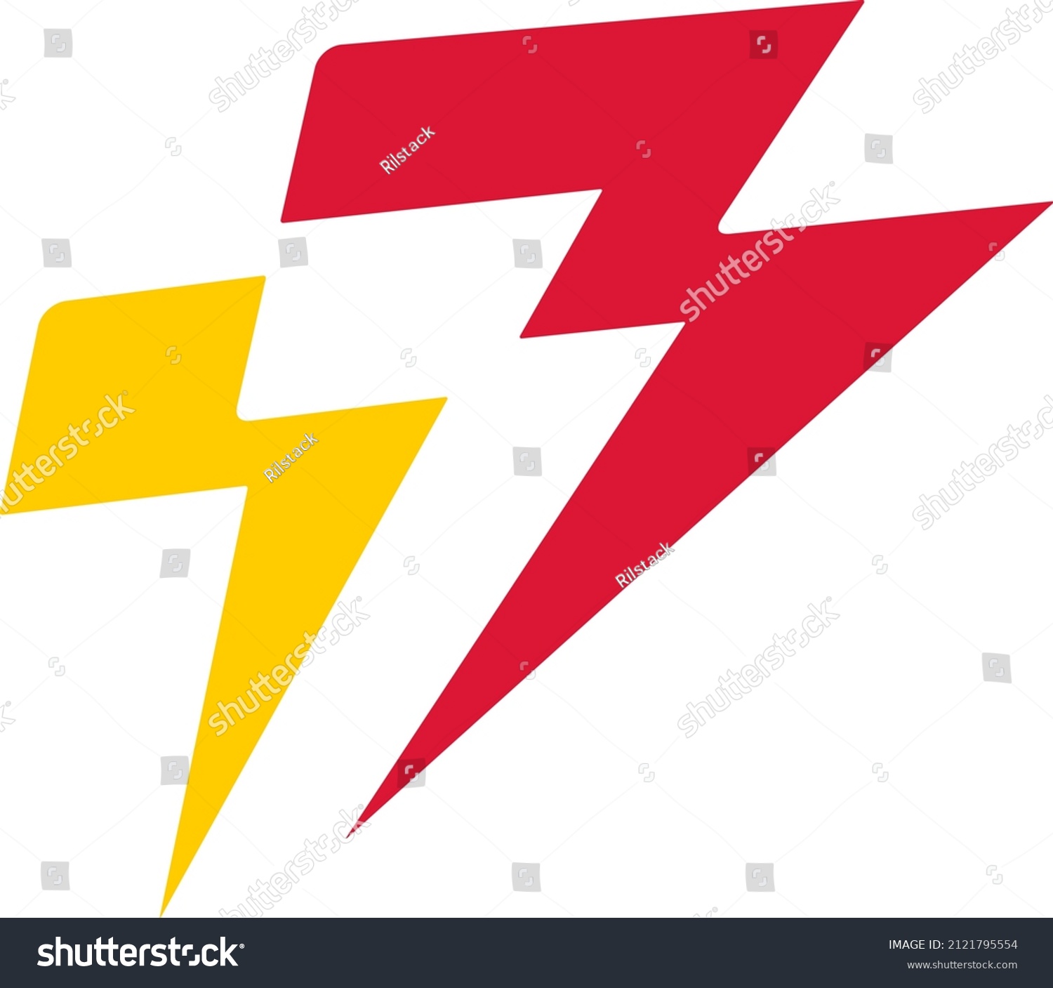 Lightning Bolt Logo Design Vector Illustration Stock Vector (Royalty ...