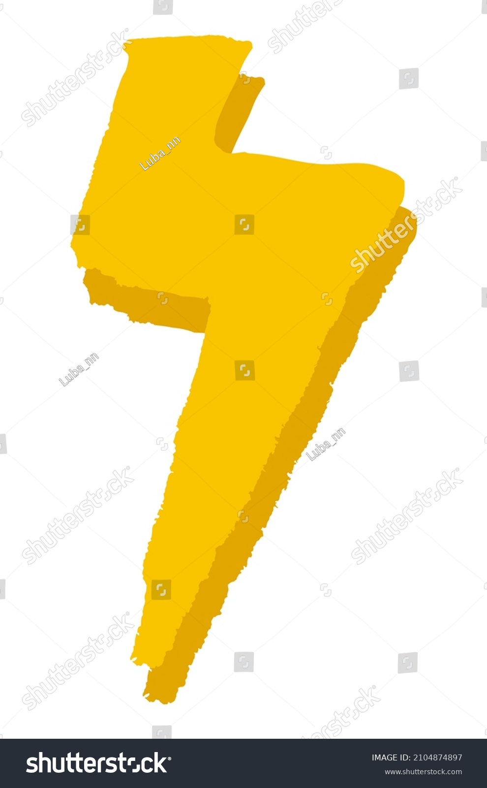 Lightning Current Electricity Hazard Energy Icon Stock Vector (Royalty ...