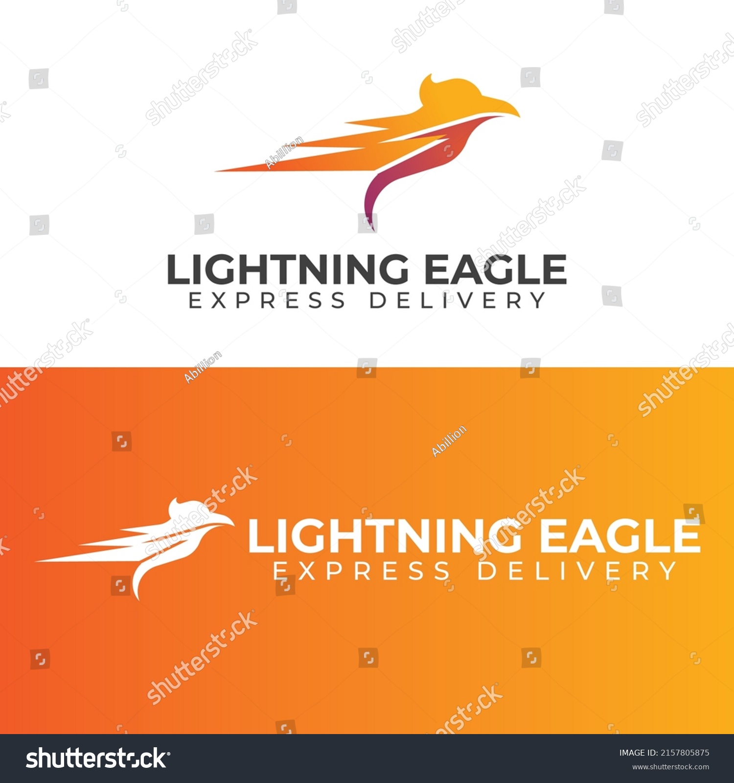 Lightning Eagle Logo Vector Illustration Express Stock Vector (Royalty ...