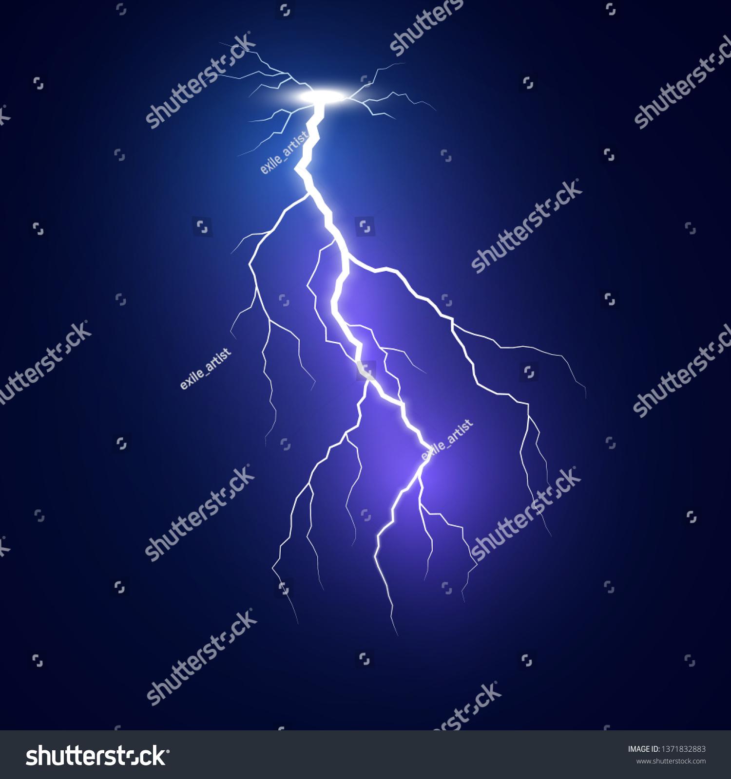 Lightning Flash Bolt Blue Lightning Template Stock Vector (Royalty Free ...