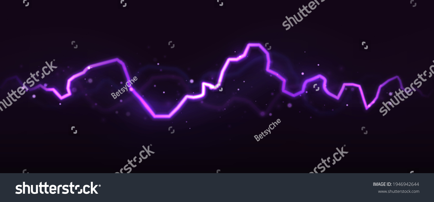 Lightning Flash Effect Realistic Electric Lightning Stock Vector ...