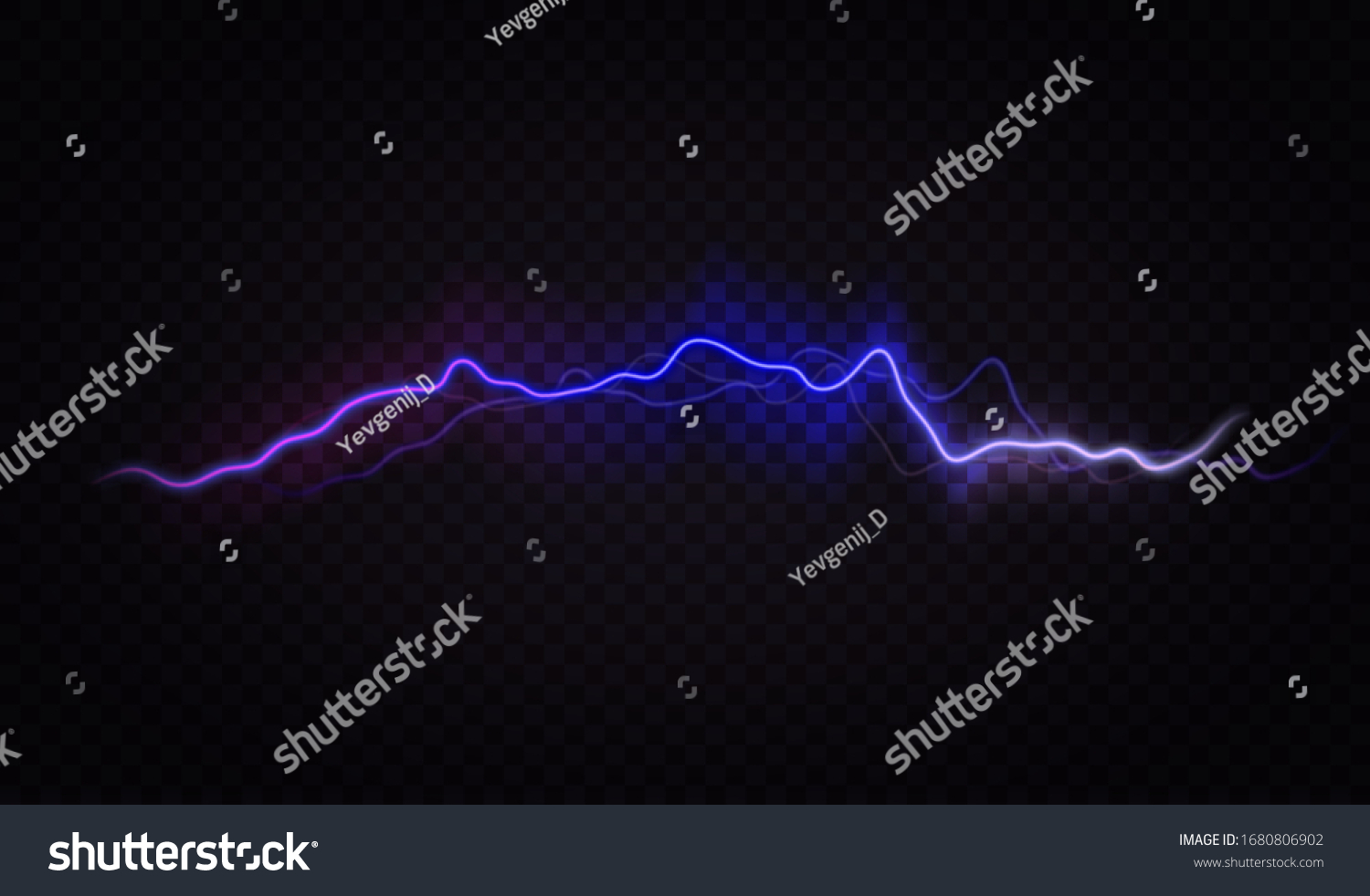 Lightning Flash Effect Realistic Electric Lightning Stock Vector ...