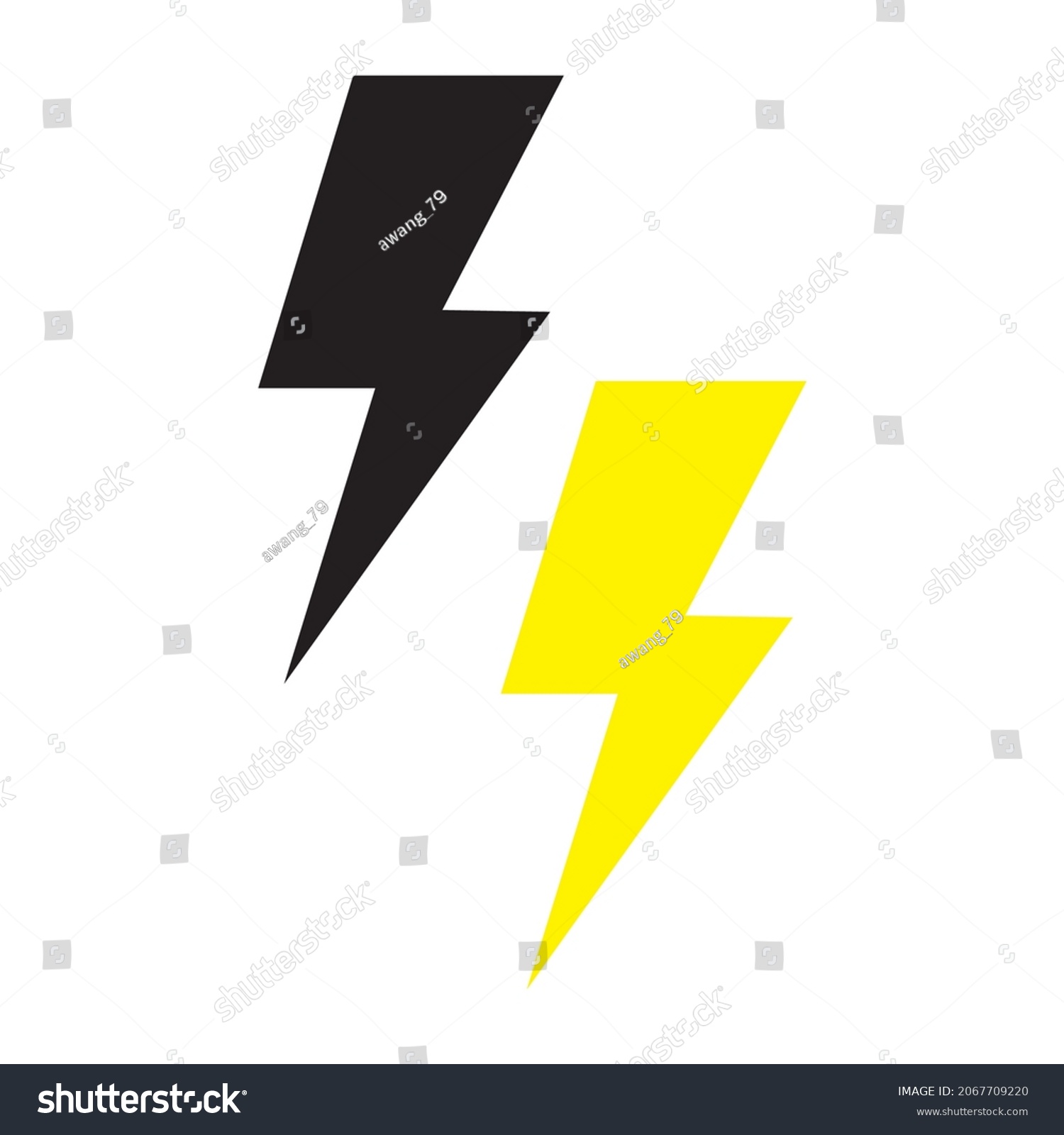 Lightning Flash Icon Vector Illustration Symbol Stock Vector (Royalty ...