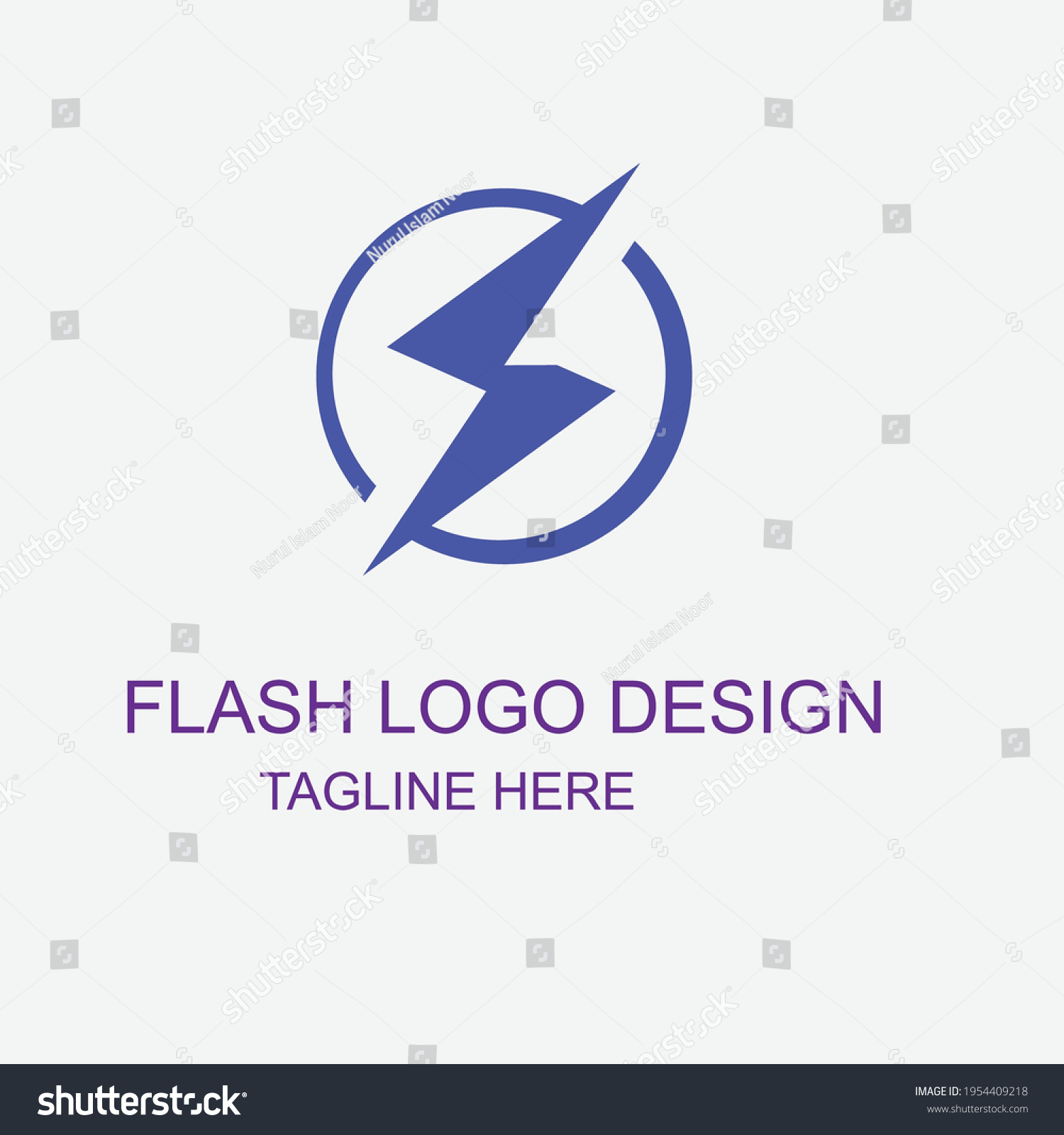 Lightning Flash Logo Design Best One Stock Vector (Royalty Free ...