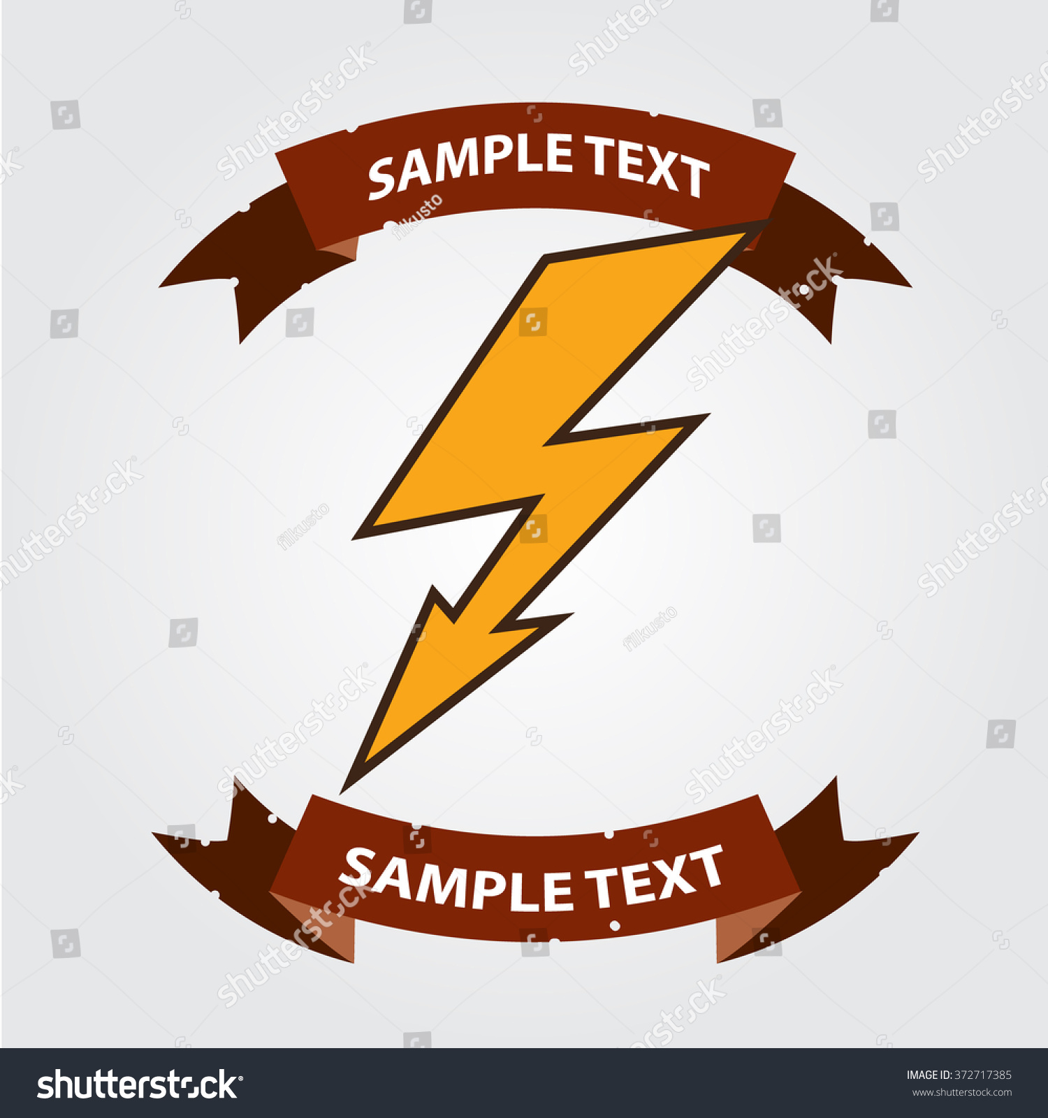 Lightning High Voltage Sign Stock Vector (Royalty Free) 372717385 ...