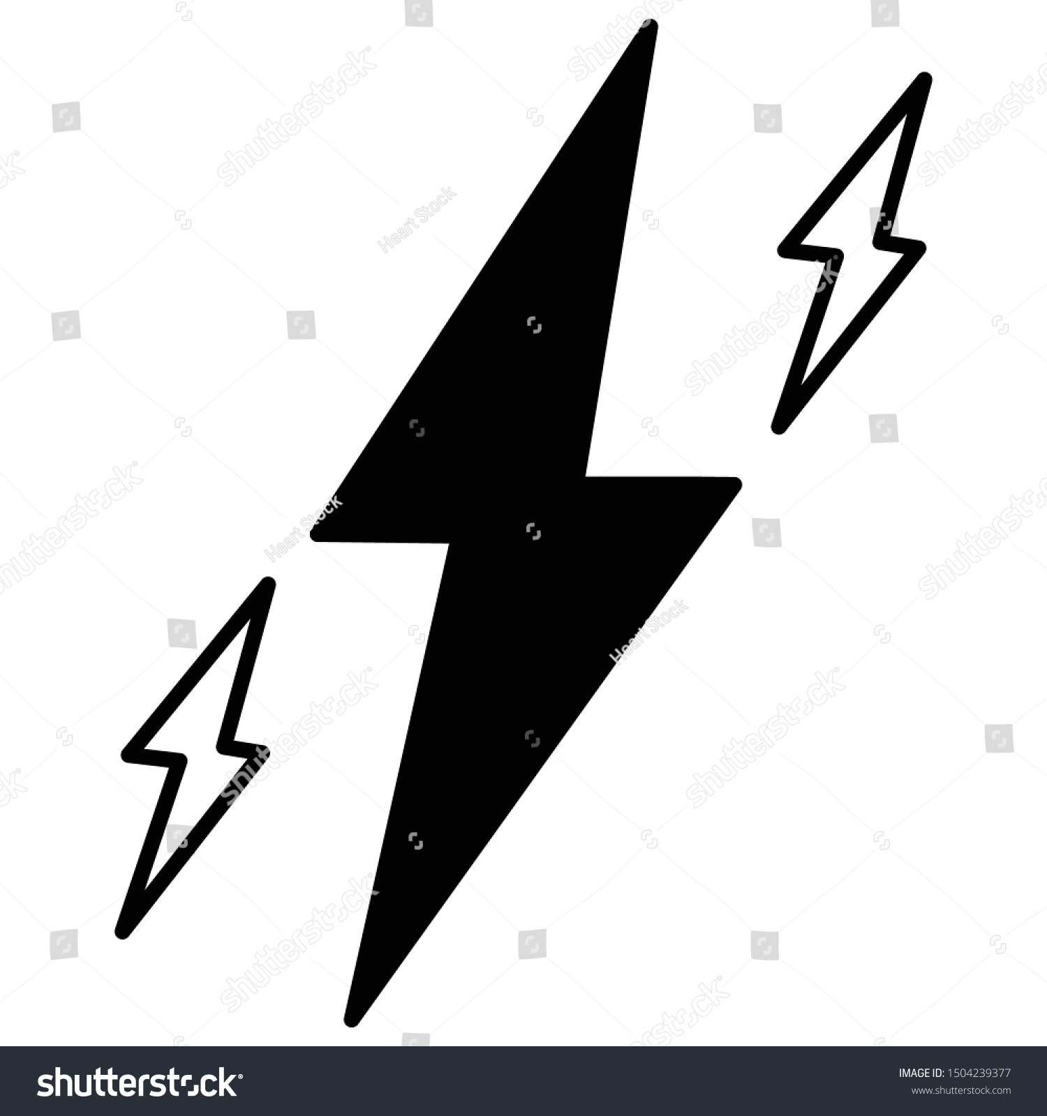 Lightning Icon Fill Vector Illustration Stock Vector (Royalty Free ...