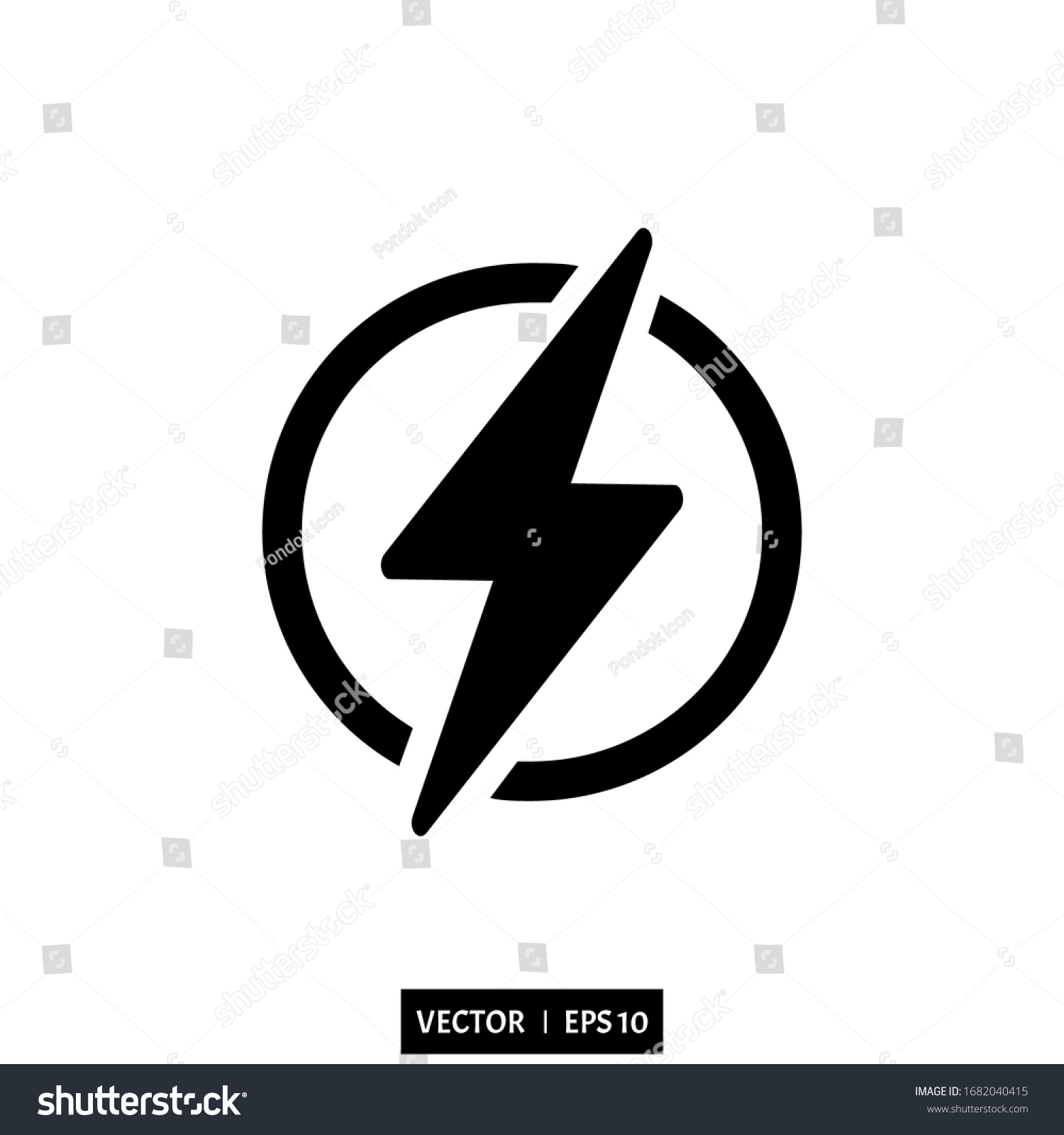 Lightning Icon Logo Illustration Vector Simple Stock Vector (Royalty ...